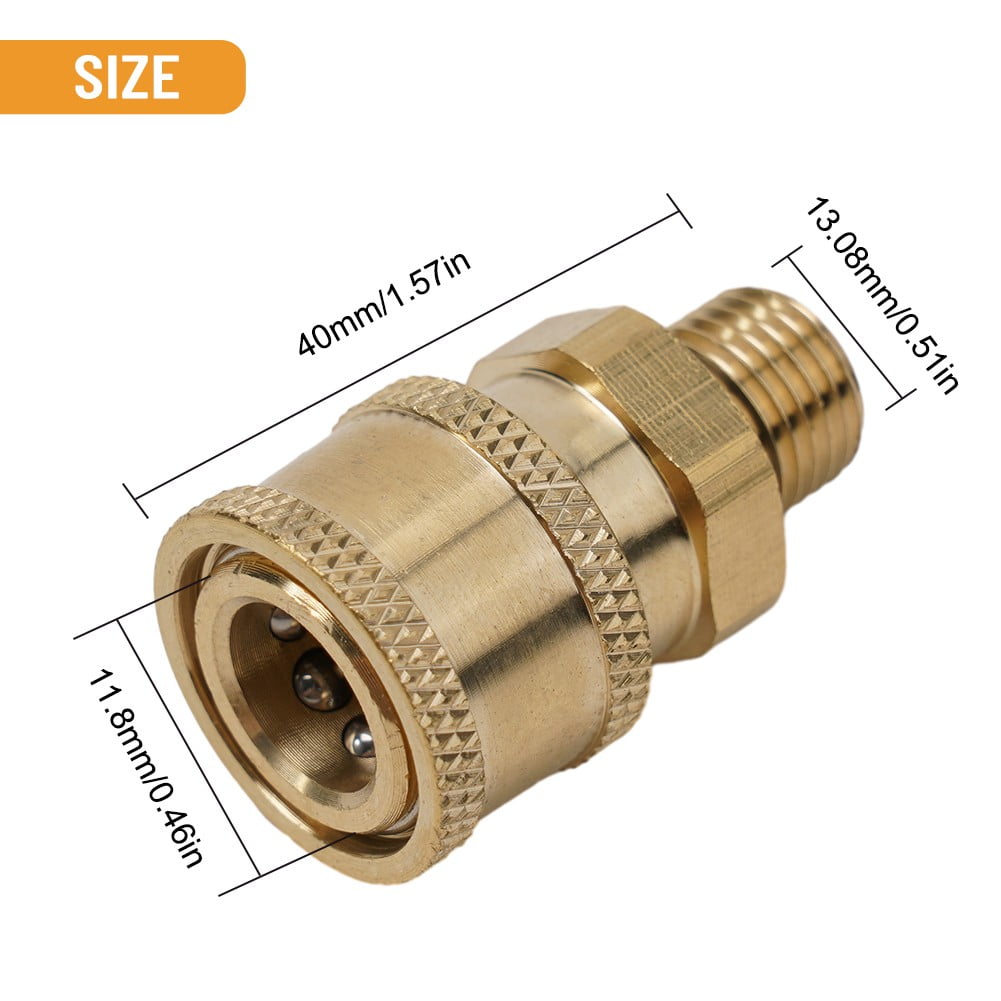G1/4 High Pressure Washer Coupler Copper Quick Connect Fitting Male ...