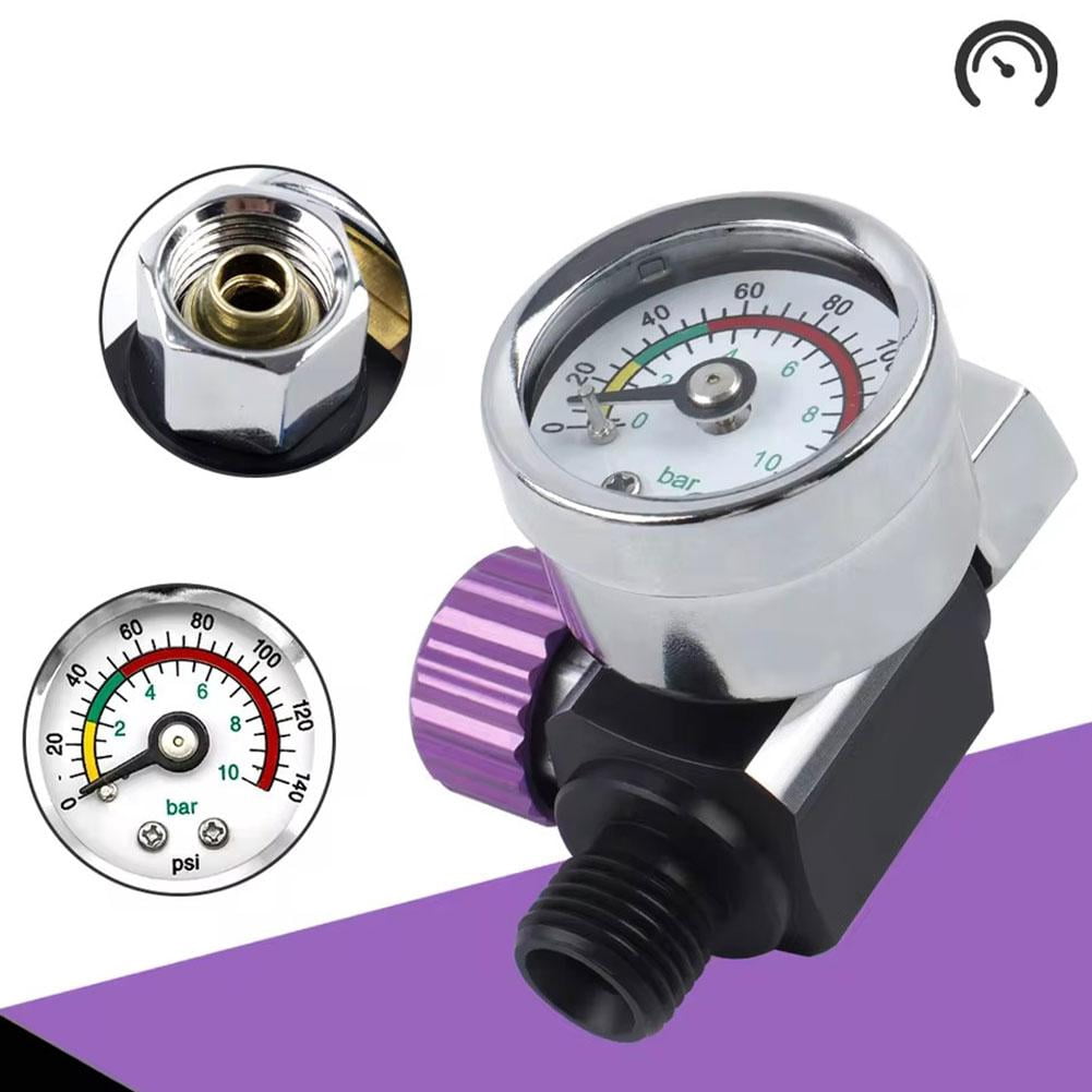 G1/4in Thread Spray Paint Gun Pressure Regulator Stainless Steel ...