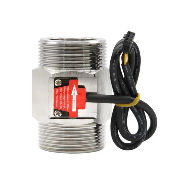 G1.5" DN40 Water Flow Sensor 1.75MPa Hall Sensor Turbine Flowmeter DC5 ...