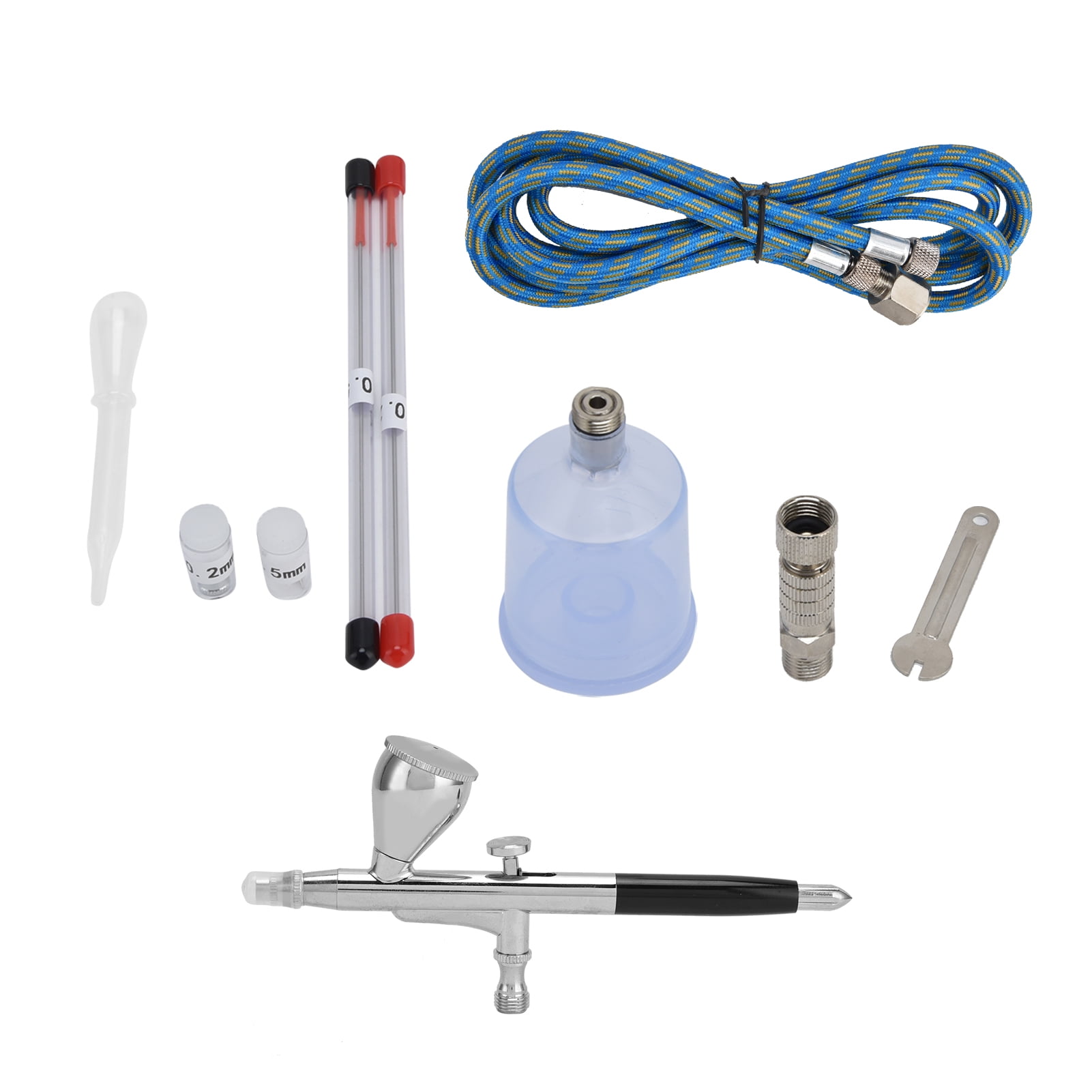 G1/8 Airbrush Kit Spray Gun with Spray Pot Nozzles Needle for DIY ...