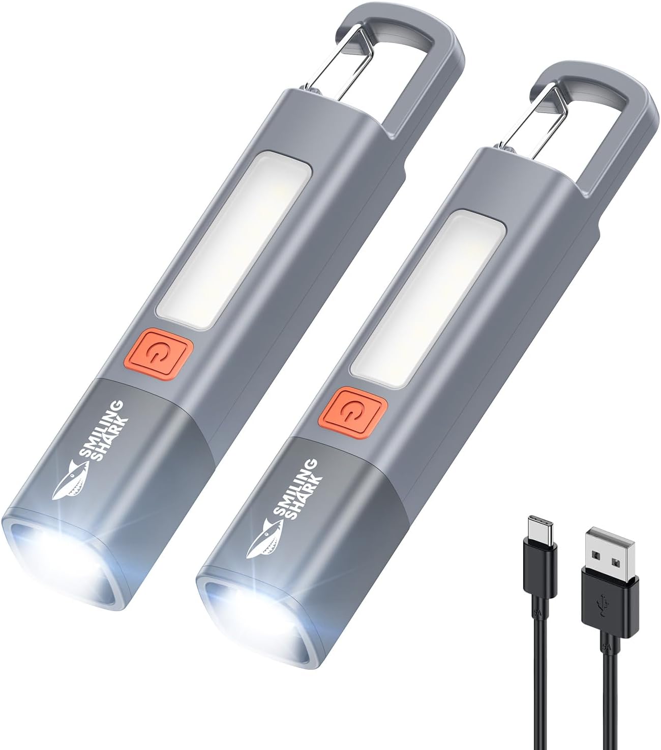 G1 Flashlight, 2 Pack Small Bright LED Rechargeable Flashlights High ...