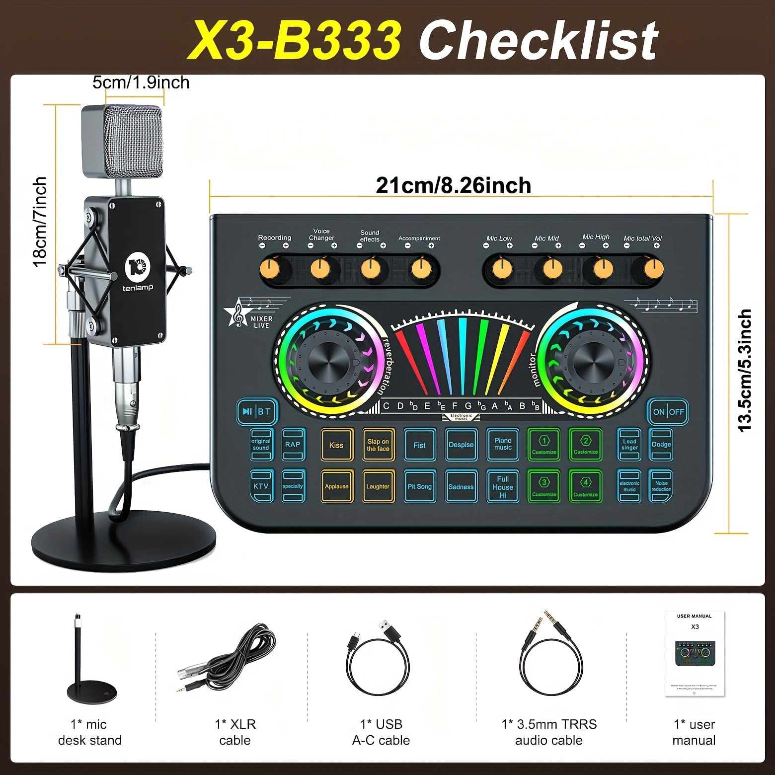 G10 Professional Mic Mixer Set - Podcast/Influencer/KOL Use, Singing ...