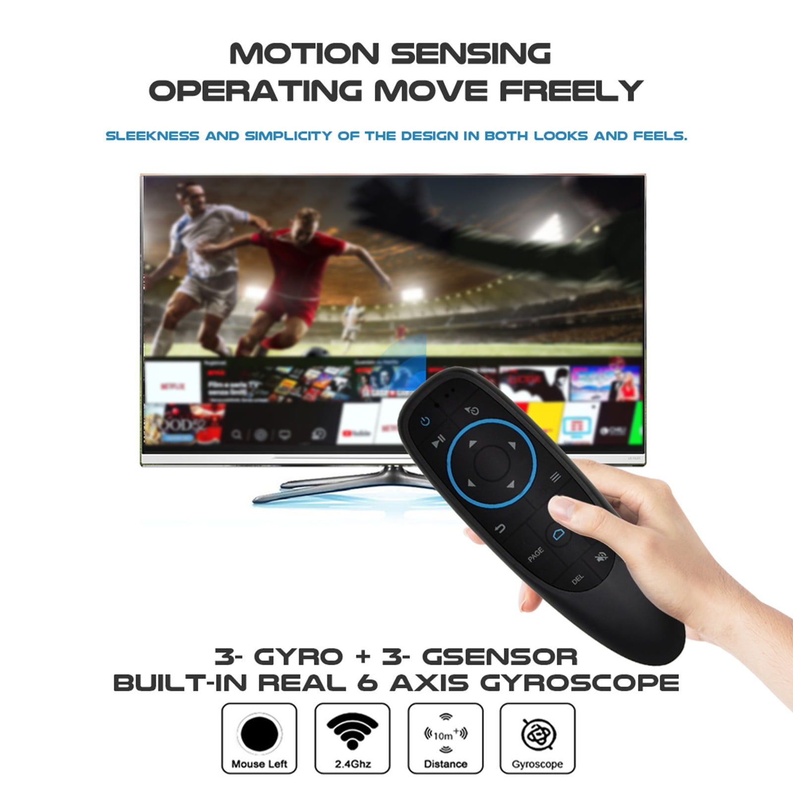 G10BTS Remote Control Bluetooth 5.0 Air Mouse IR Learning Gyroscope ...
