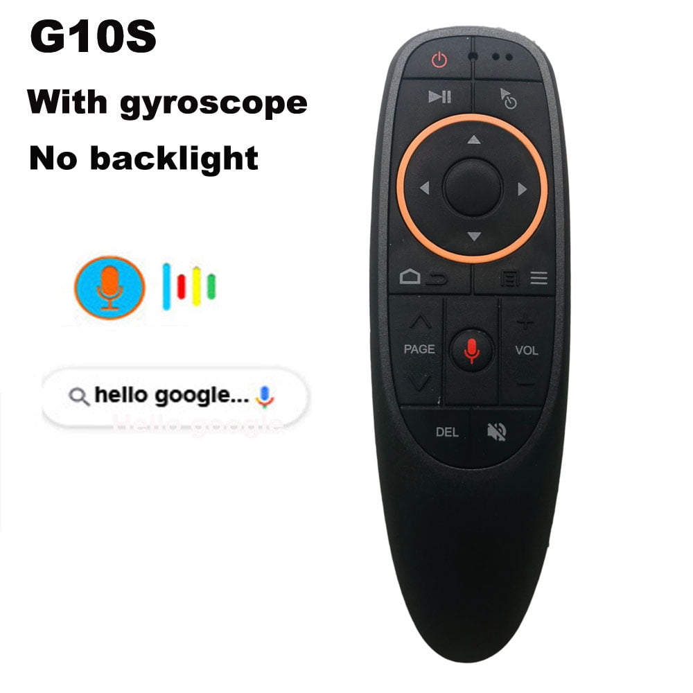 G10S Pro Google Voice Air Mouse Remote Control 2.4G Wireless Microphone ...