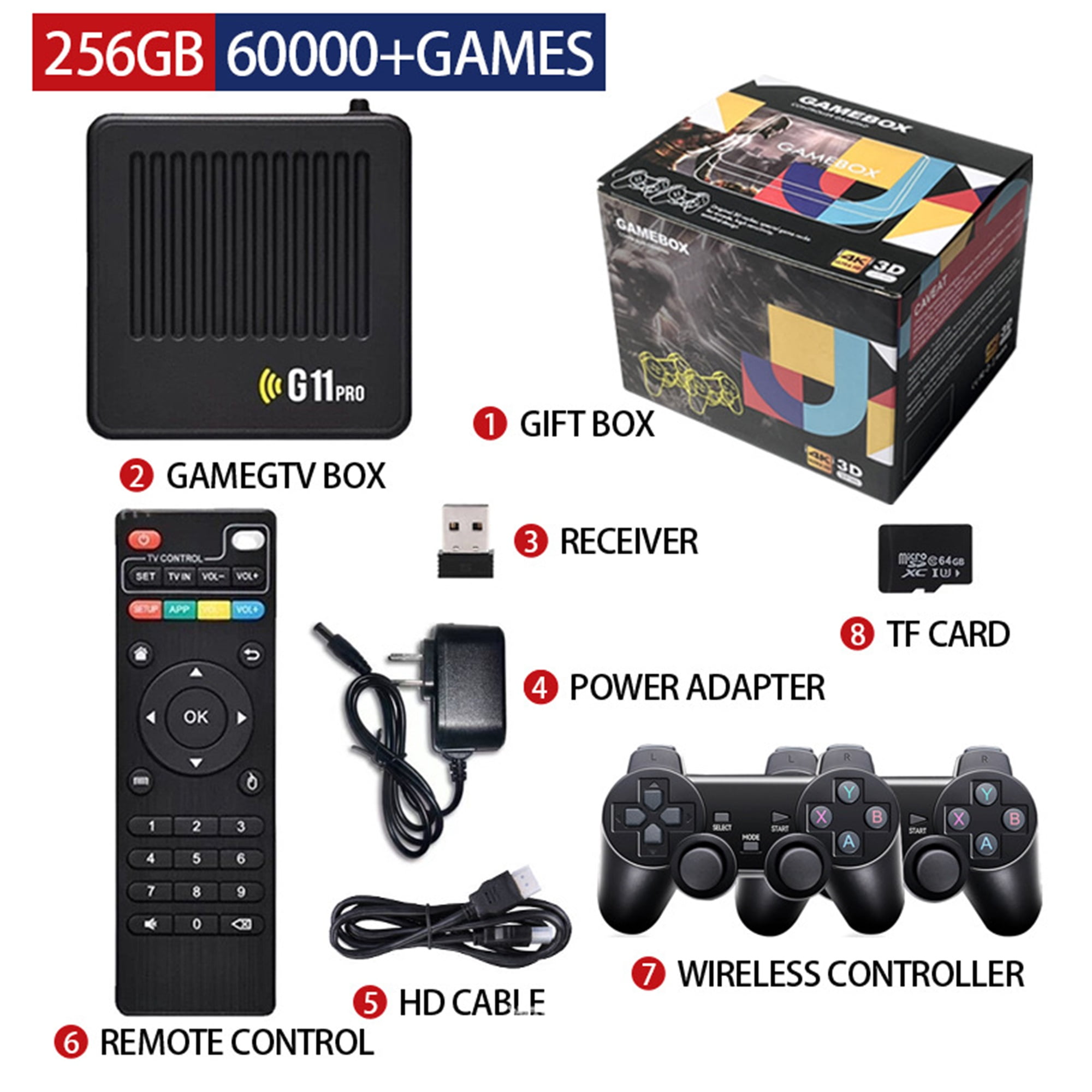G11PRO game console, TV set-top box, 4K HD, dual system, dual wireless ...