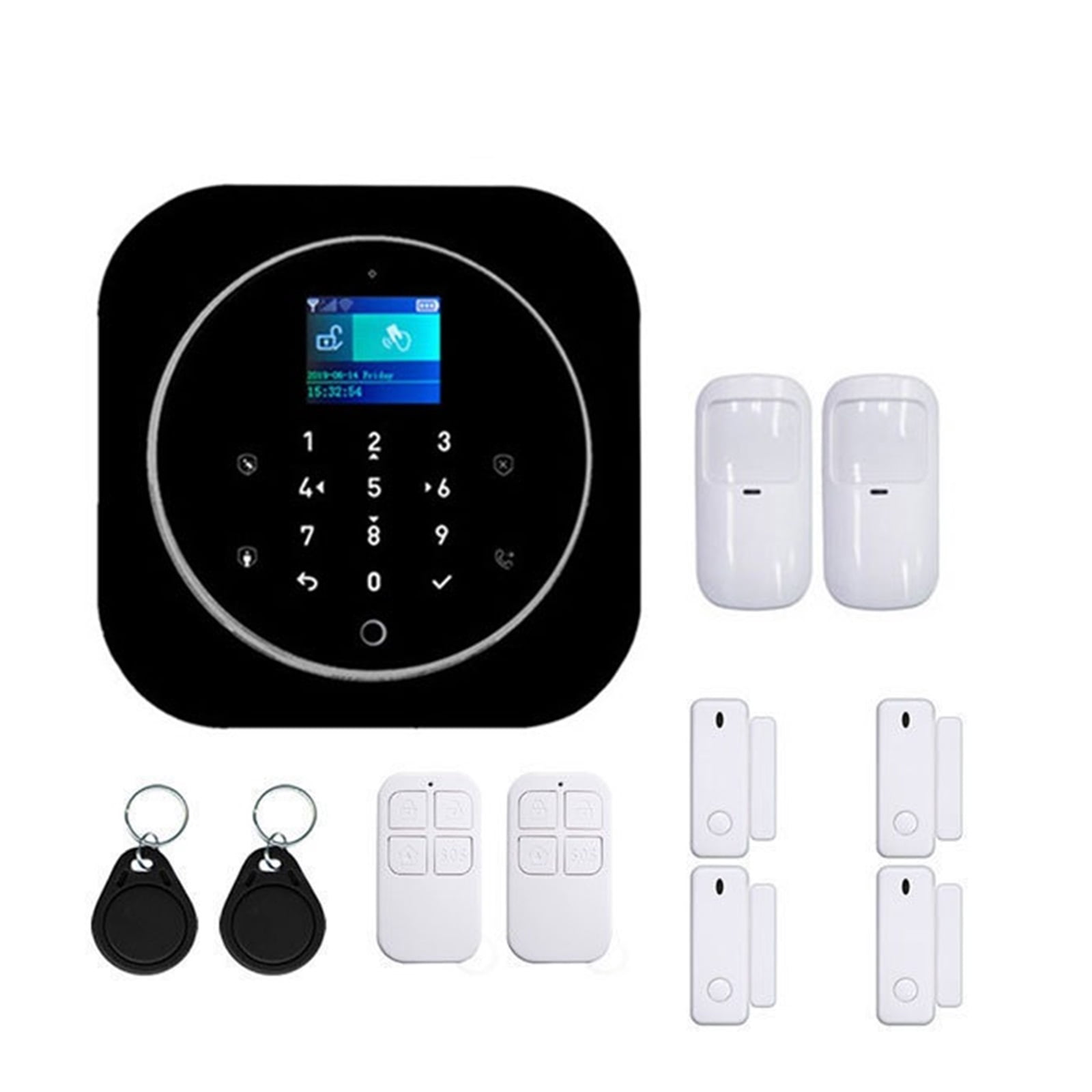 G12+K10 Alarm Security System Tuya Wifi Gsm Home Burglar Wireless RFID ...