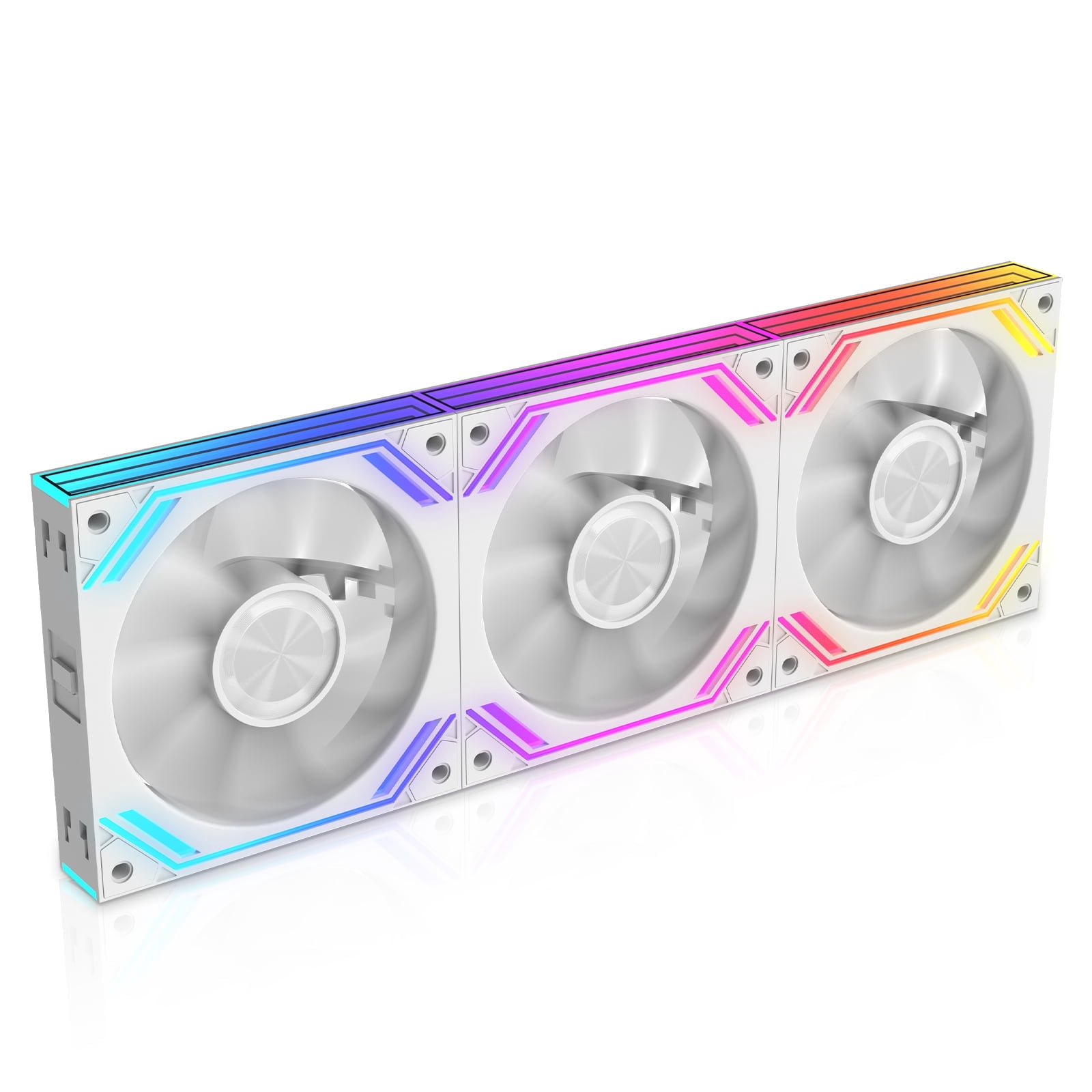 G120Pro 120mm ARGB Reverse Blade PC Case Fans 3-Pack, 1850RPM PWM ...