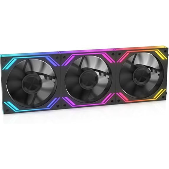 G120Pro 120mm ARGB Reverse PC Case Fans 3-, 1850RPM PWM, 68CFM High ...