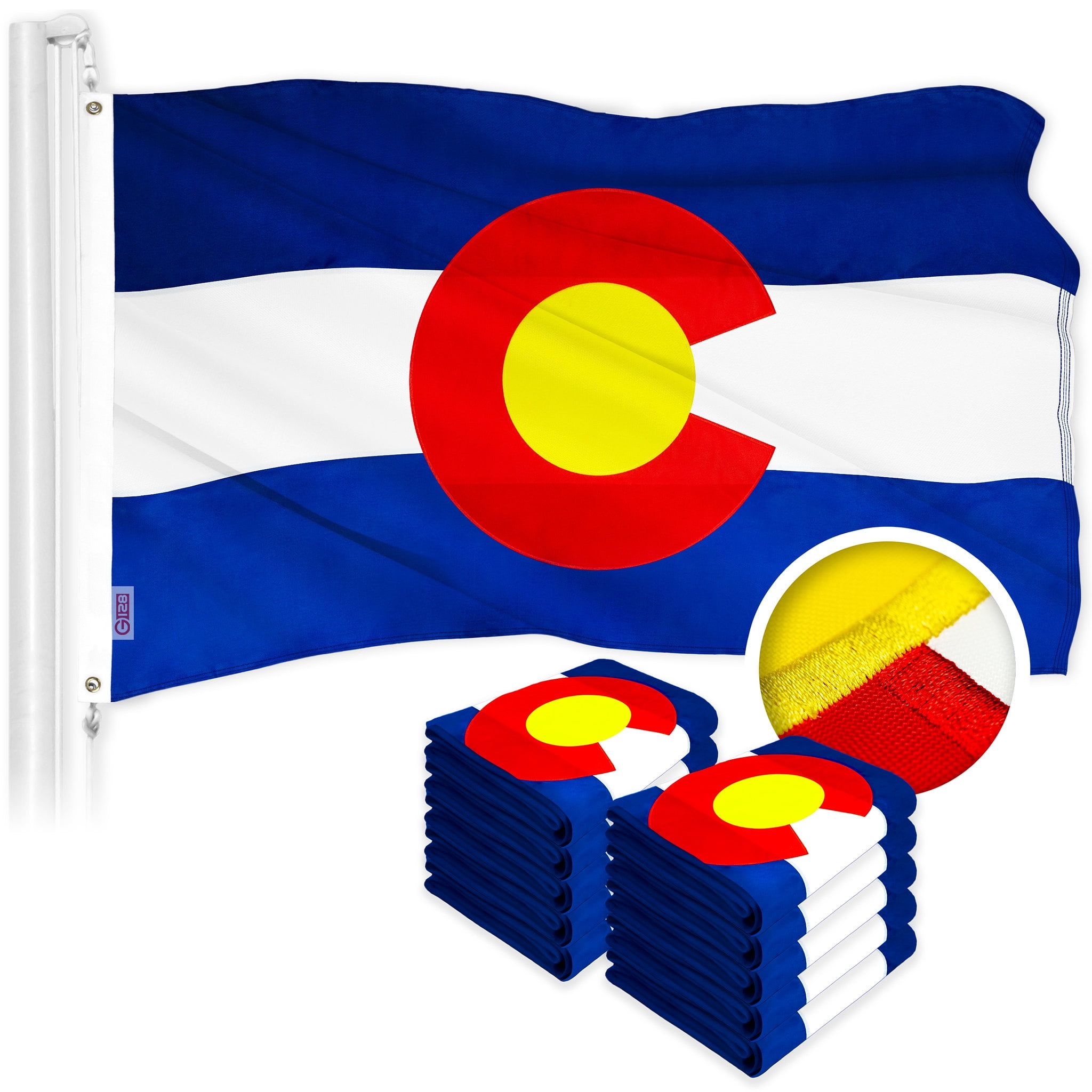 G128 10 Pack: Colorado CO State Flag | 4x6 Ft | ToughWeave Series ...