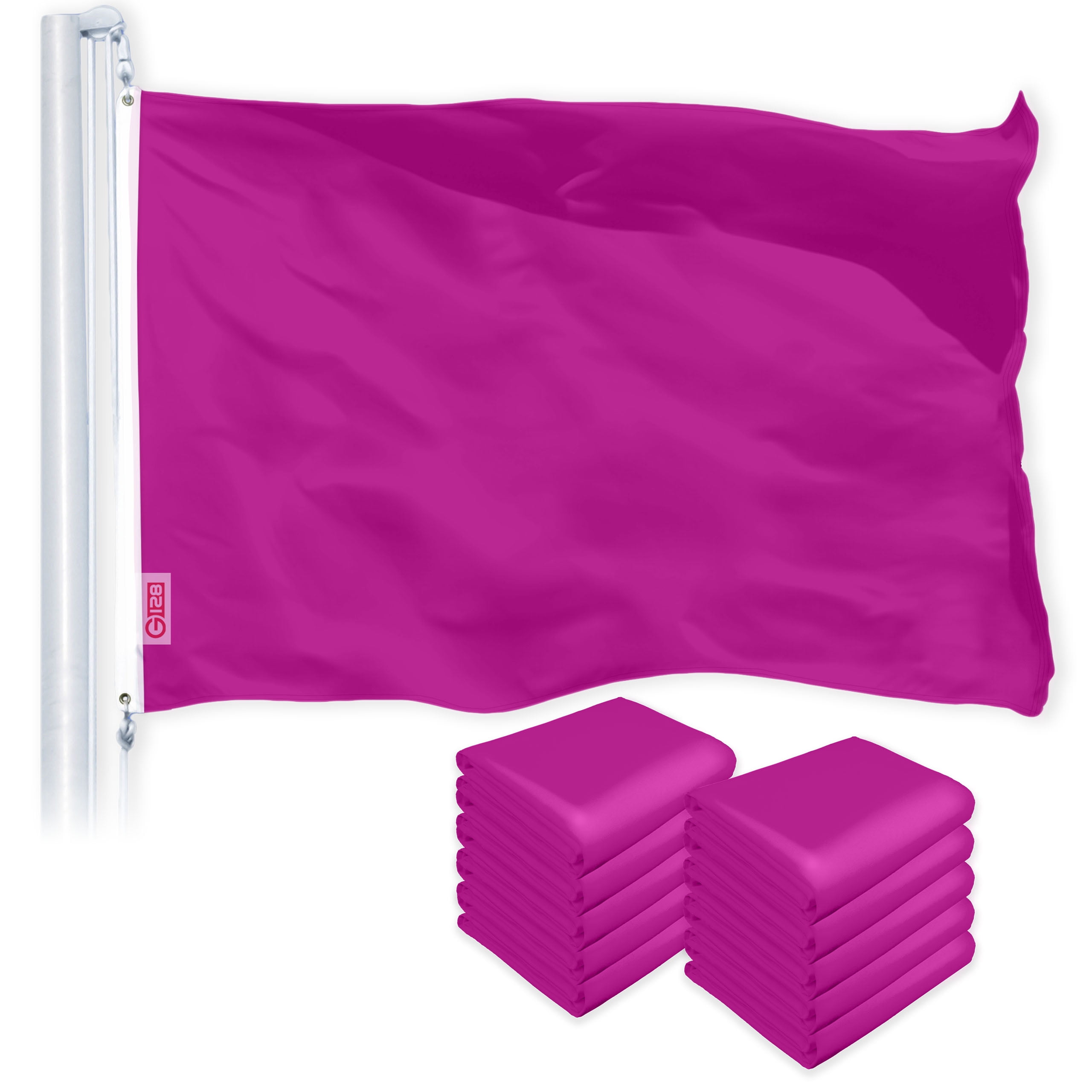 G128 10 Pack: Solid Pink Color Flag | 2x3 Ft | LiteWeave Pro Series ...