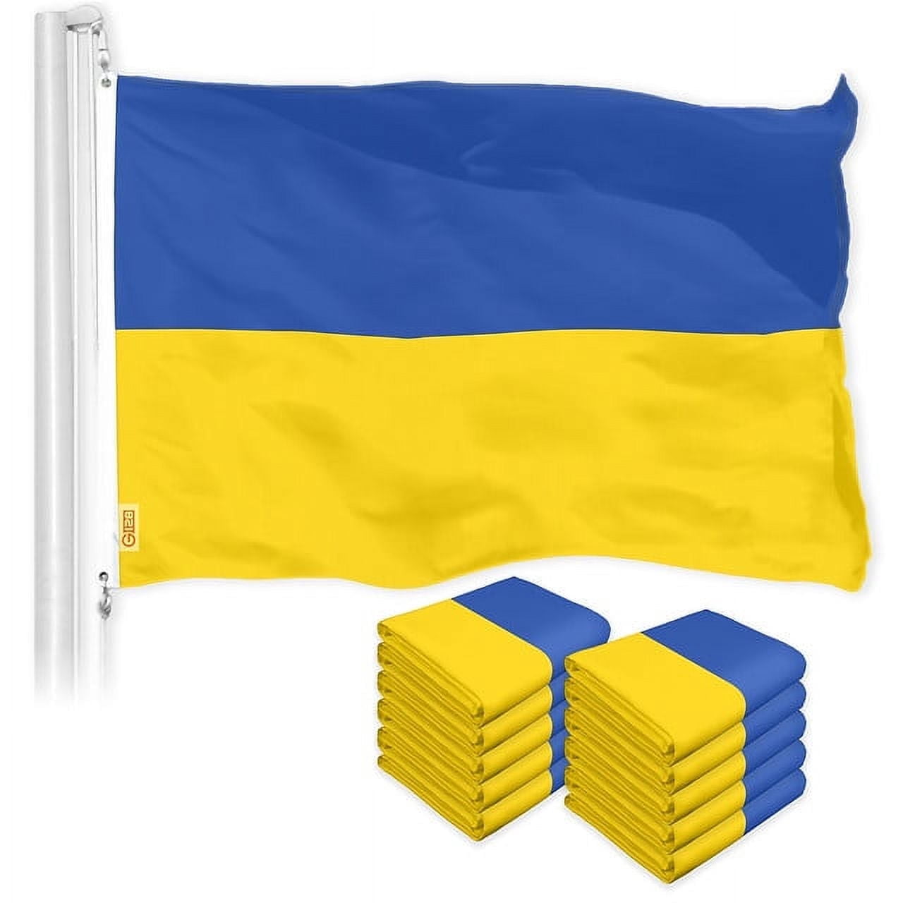 G128 10 Pack: Ukraine Ukrainian Flag | 2x3 Ft | LiteWeave Pro Series ...