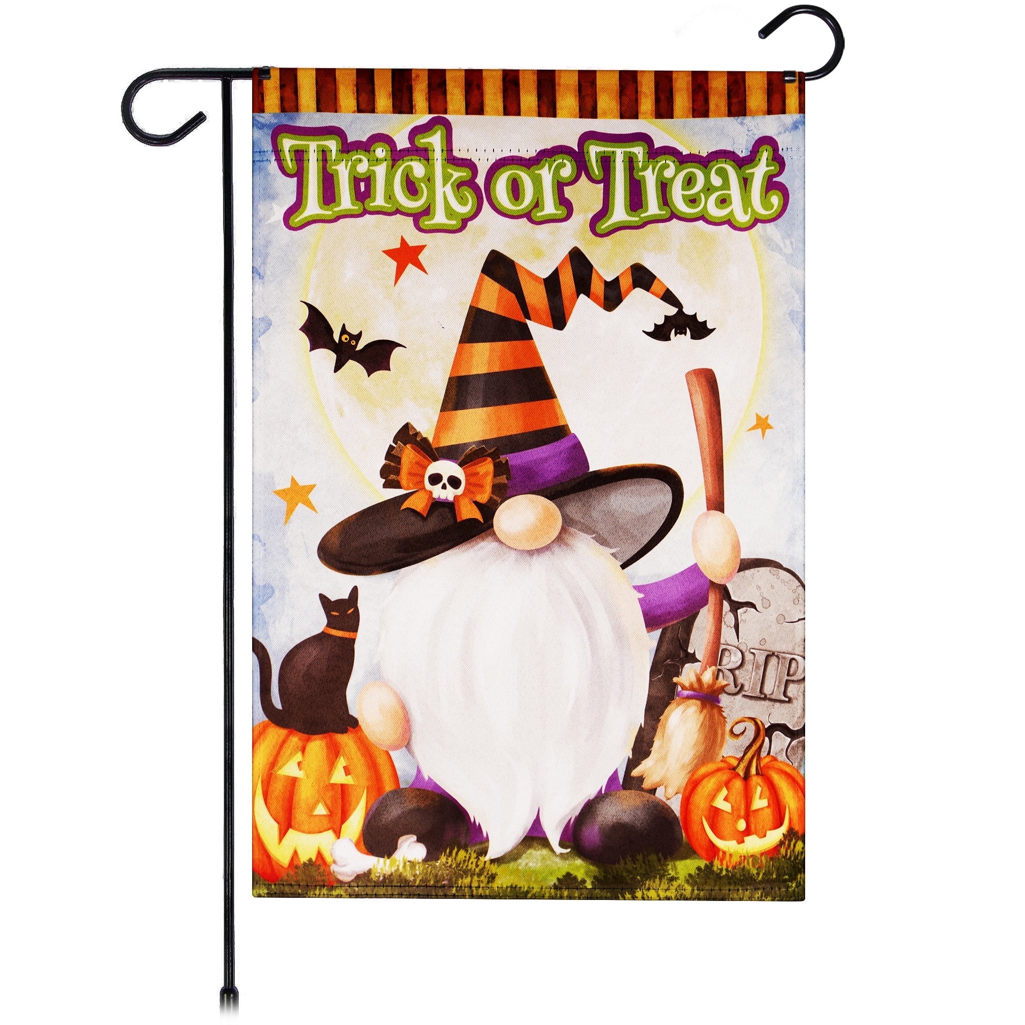 G128- 12 x 18" Halloween Garden Flags| Double-Sided Yard Flags for ...