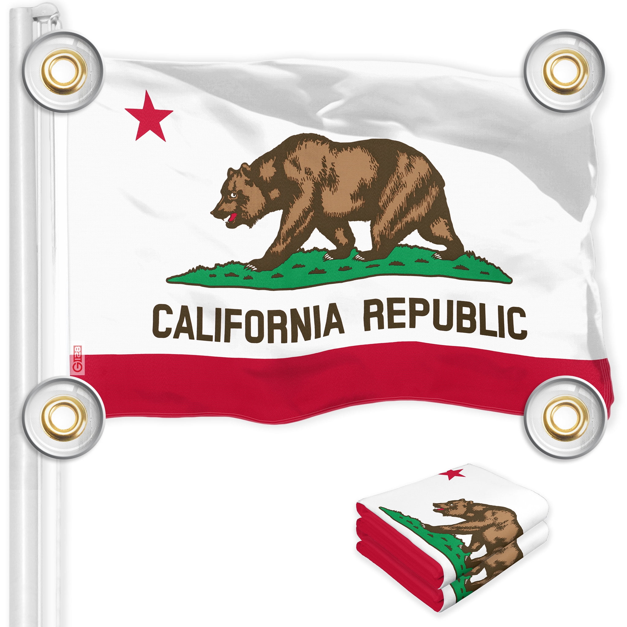 G128 2 Pack: California CA State Flag | 3x5 Ft | LiteWeave Pro Series ...