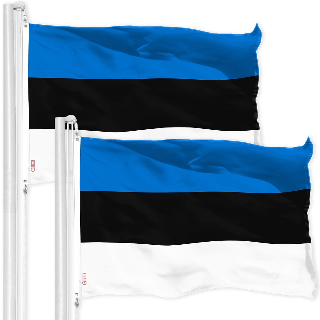 G128 2 Pack: Estonia Estonian Flag | 3x5 Ft | LiteWeave Pro Series ...