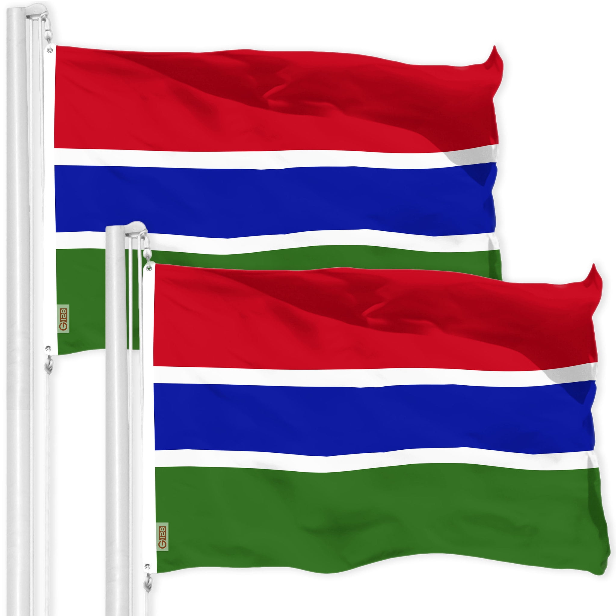 G128 2 Pack: Gambia Gambian Flag | 3x5 Ft | LiteWeave Pro Series ...