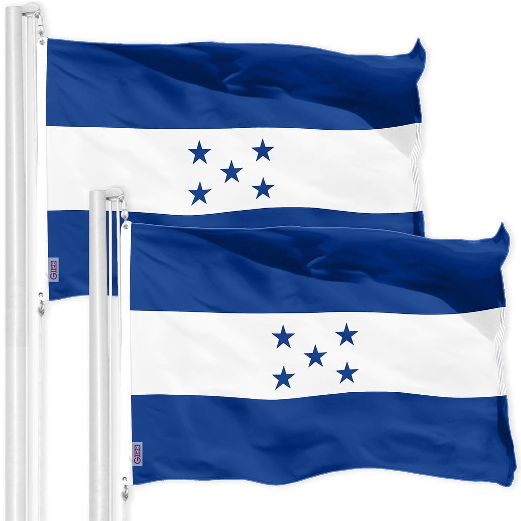 G128 2 Pack: Honduras Honduran Flag | 3x5 Ft | Printed 150D Polyester ...