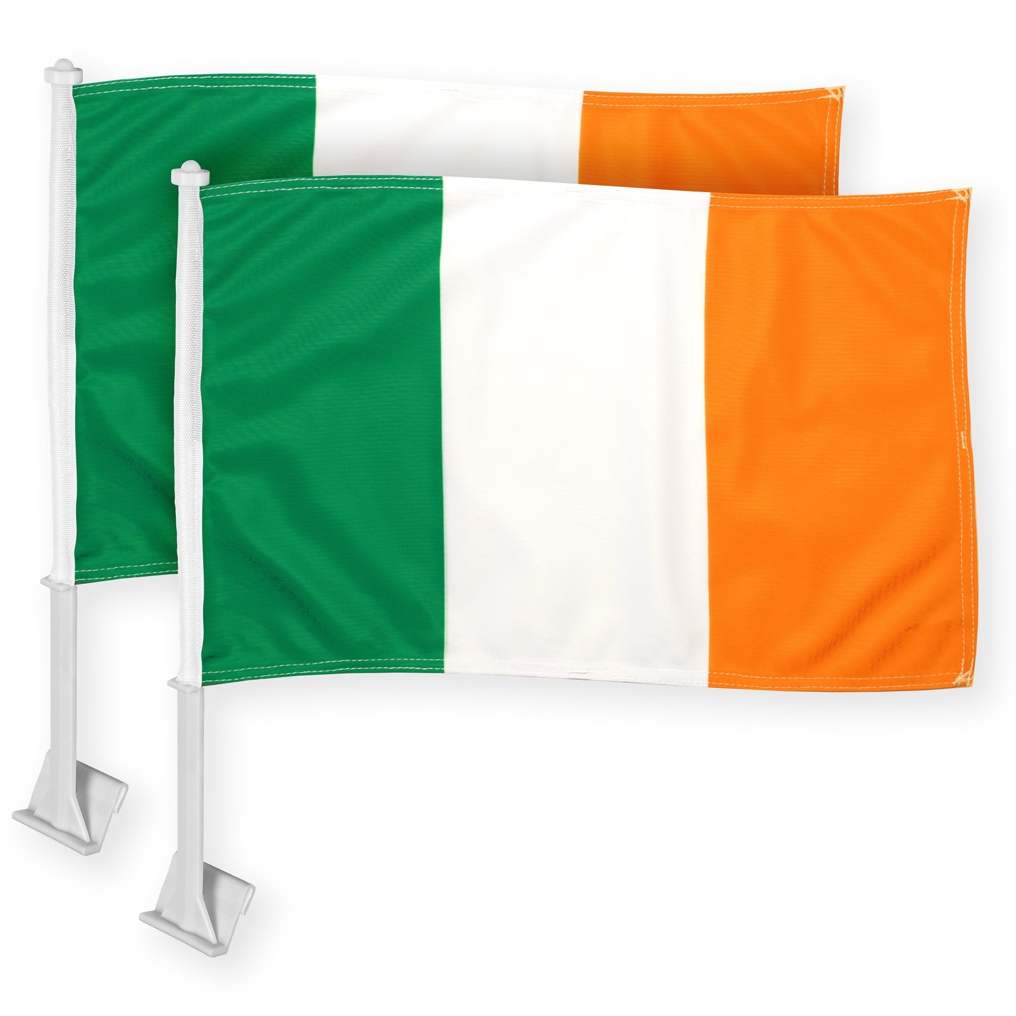 G128 2 Pack: Ireland Irish Car Flag | 11x17 In | Double LiteWeave Pro ...