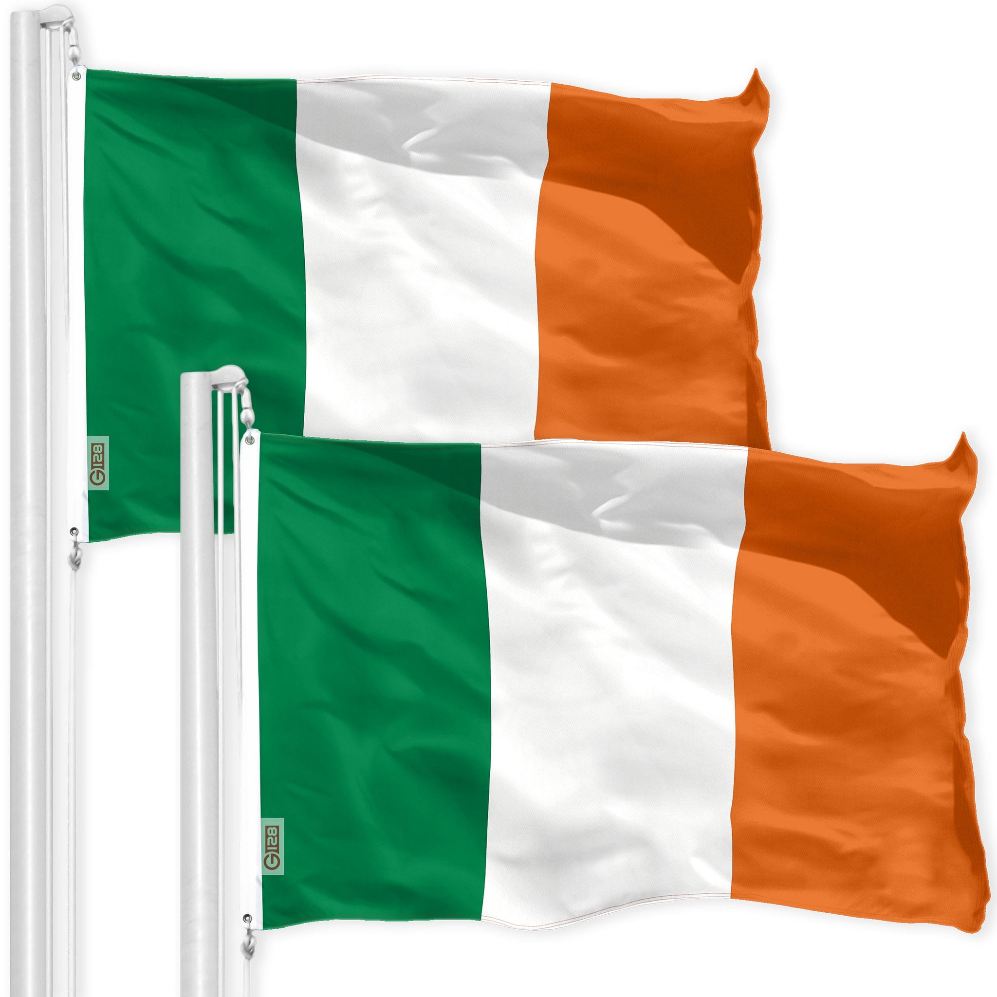 G128 2 Pack: Ireland Irish Flag | 4x6 Ft | LiteWeave Pro Series Printed ...