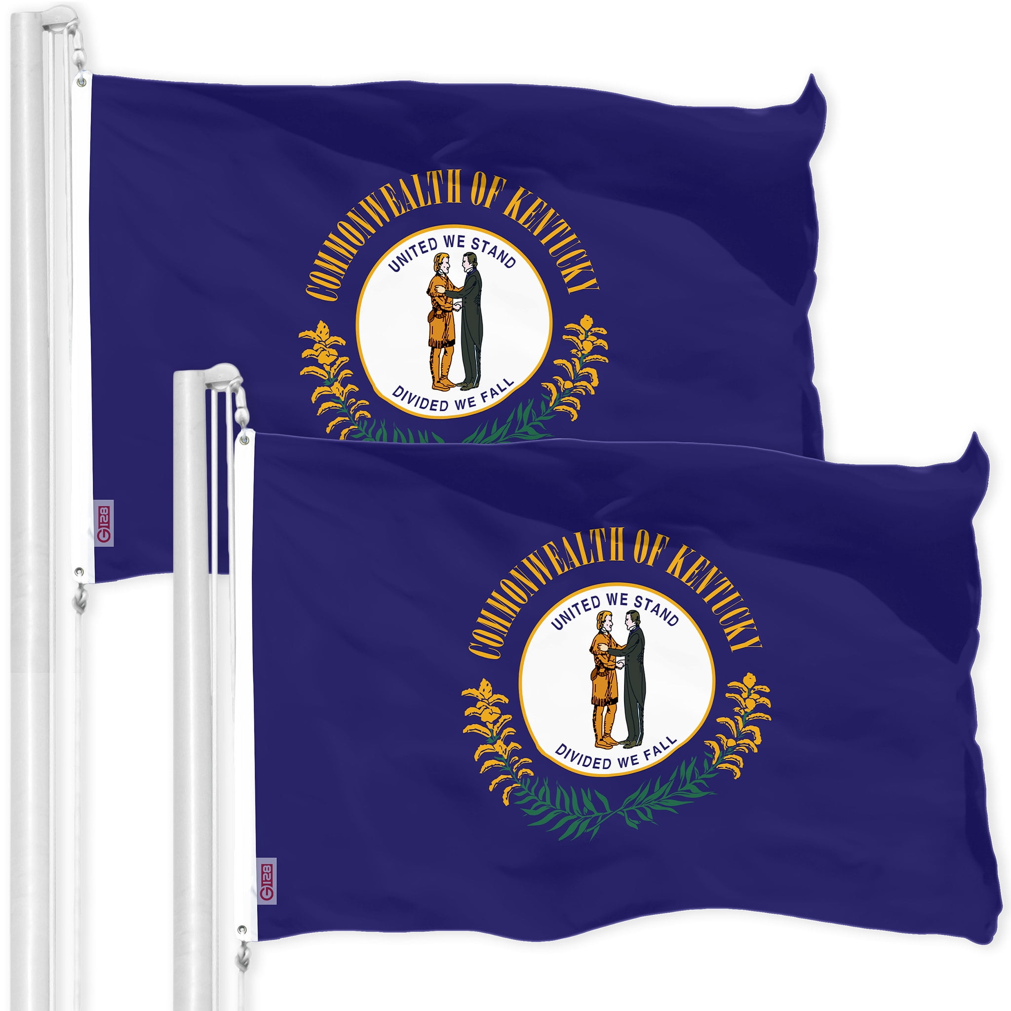 G128 2 Pack: Kentucky KY State Flag | 3x5 Ft | Printed 150D Polyester ...