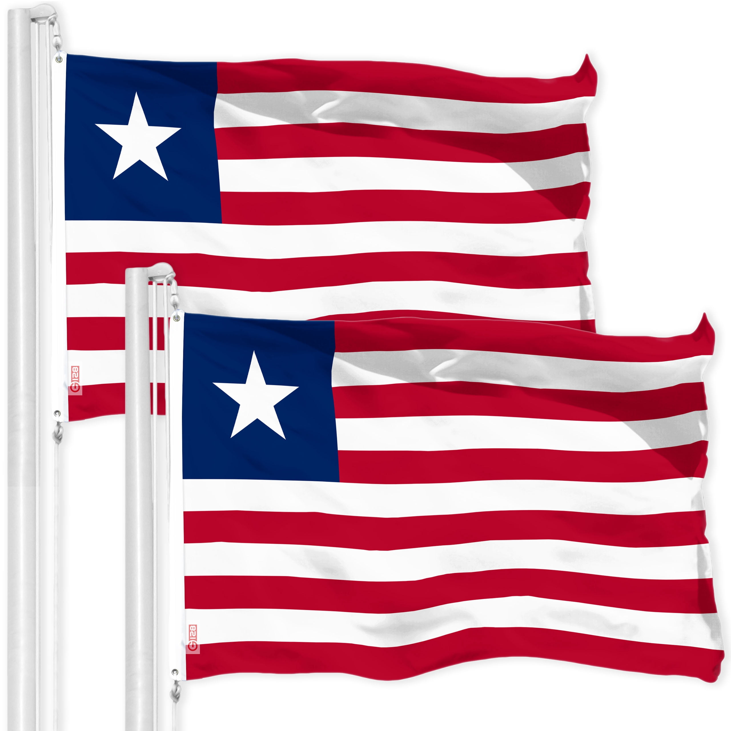 G128 2 Pack: Liberia Liberian Flag | 3x5 Ft | LiteWeave Pro Series ...
