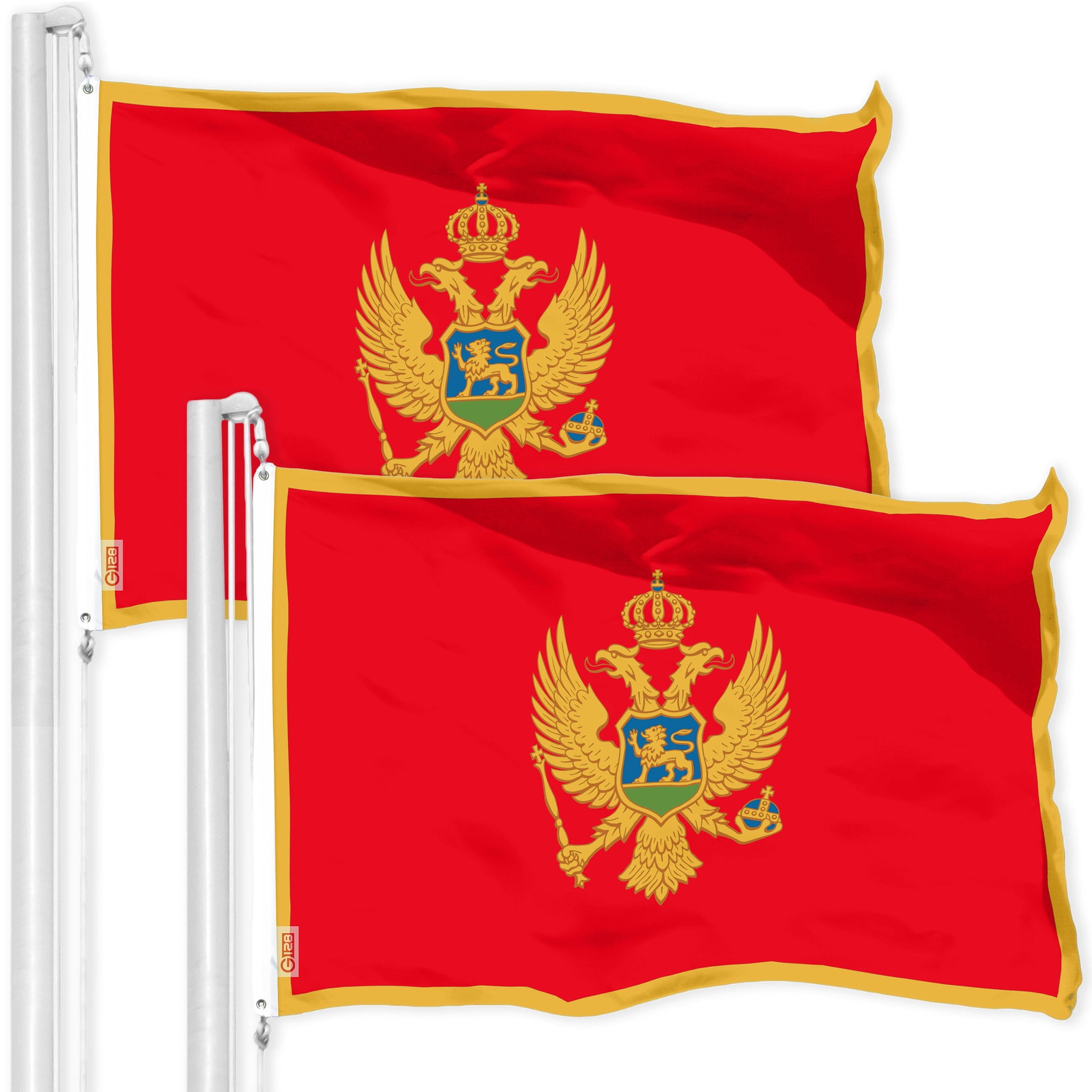 G128 2 Pack: Montenegro Montenegrin Flag | 3x5 Ft | LiteWeave Pro ...