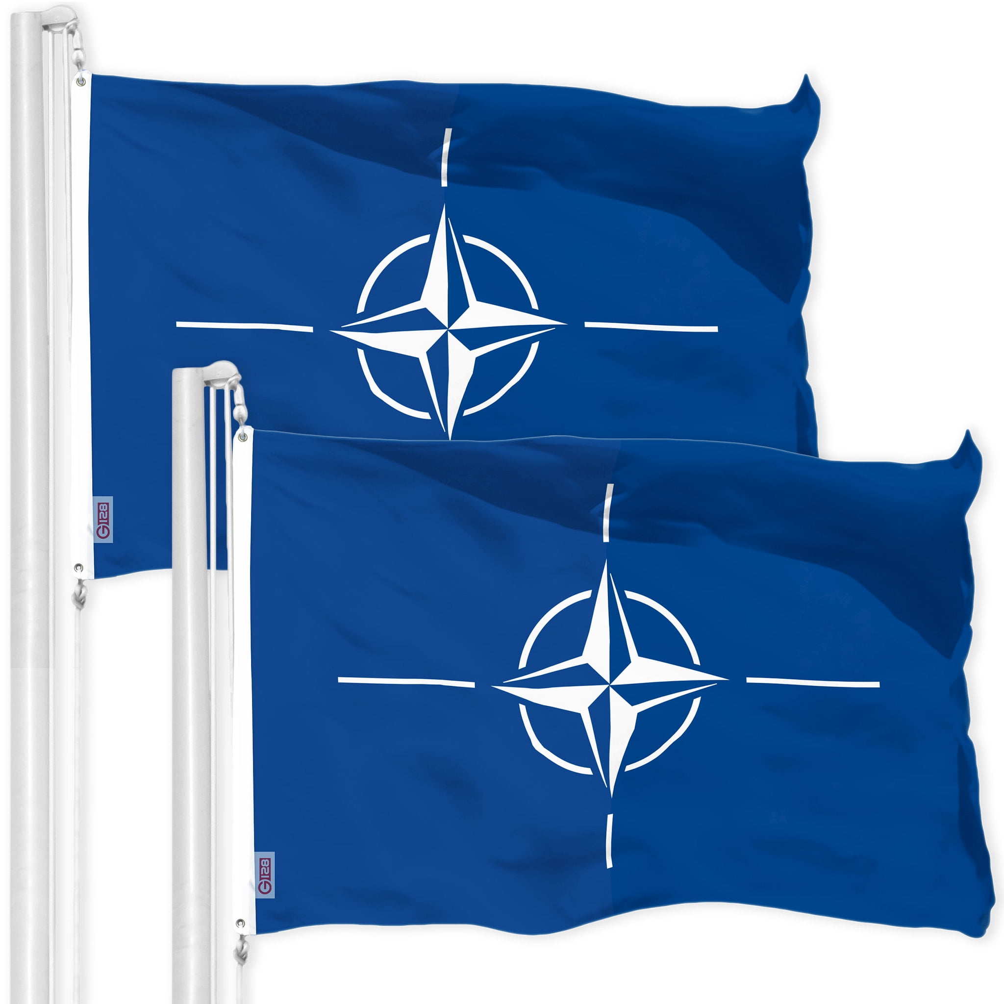 G128 2 Pack: North Atlantic Treaty Org NATO Flag | 3x5 Ft | LiteWeave ...