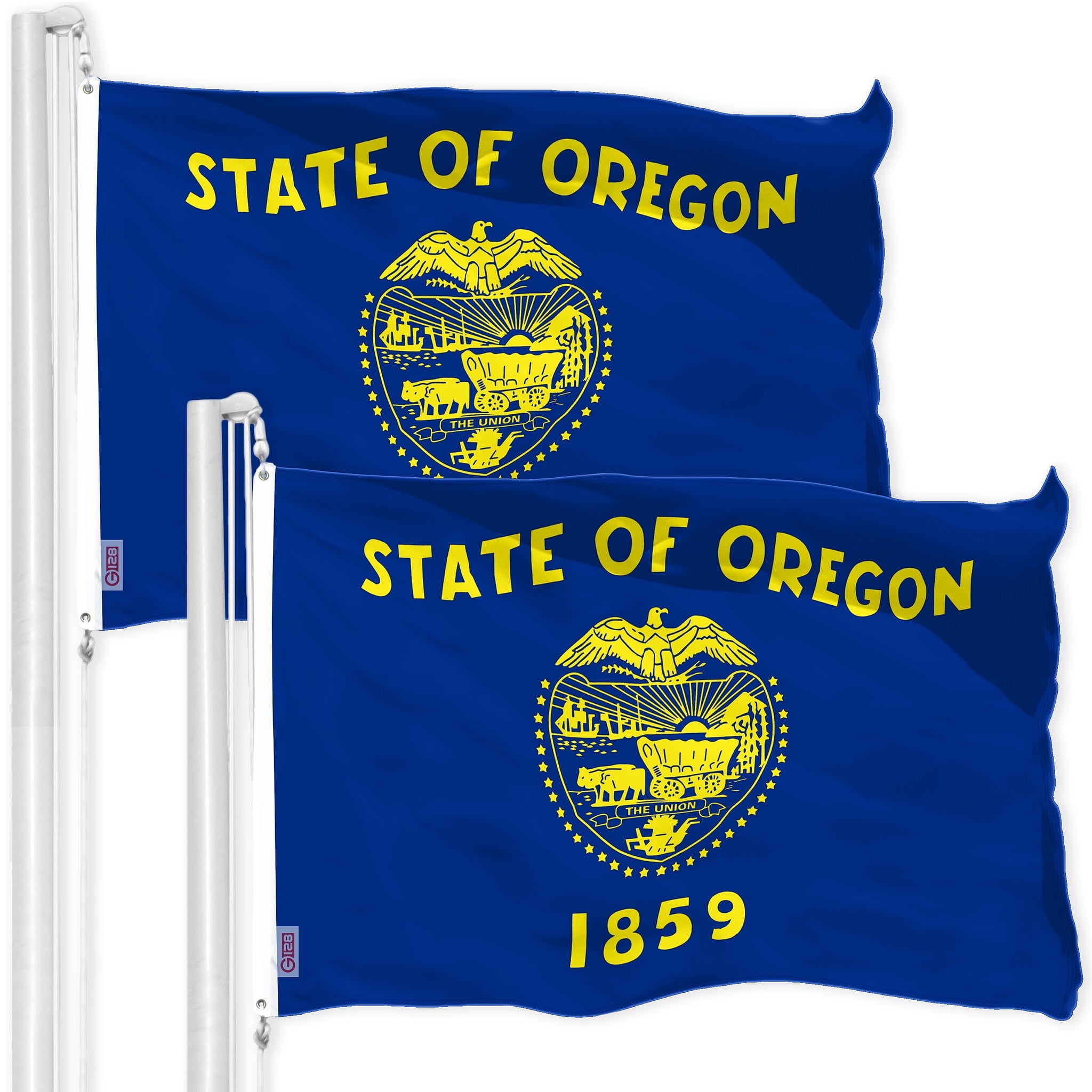 G128 2 Pack: Oregon OR State Flag | 3x5 Ft | Double LiteWeave Pro ...