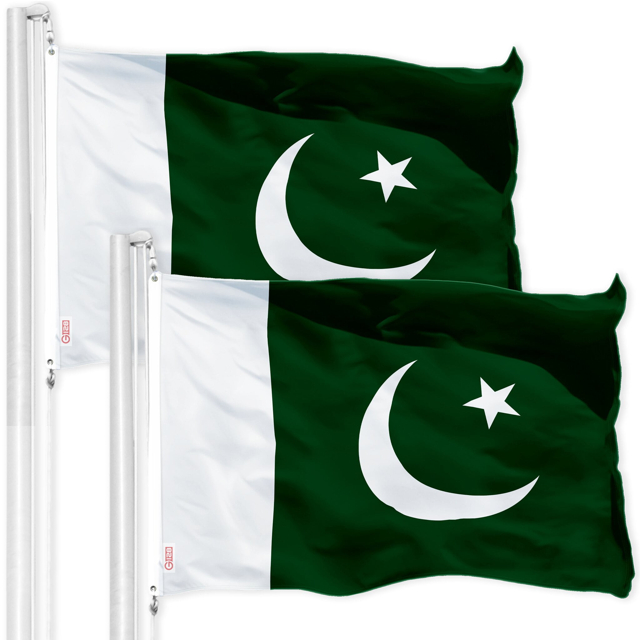 G128 2 Pack: Pakistan Pakistani Flag | 3x5 Ft | LiteWeave Pro Series ...