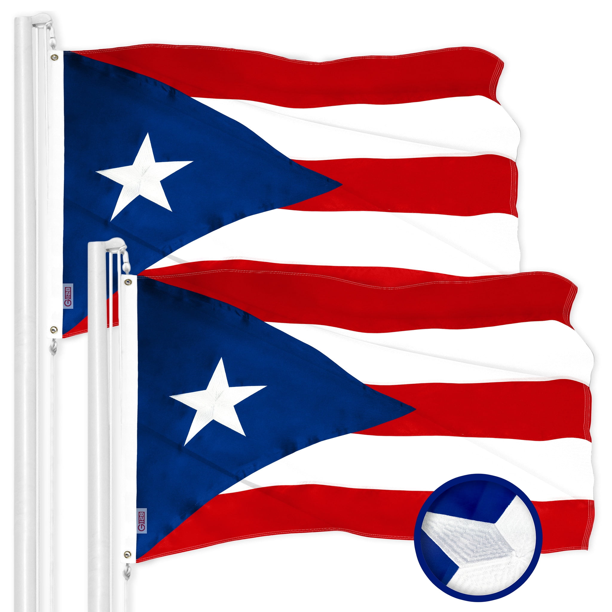 G128 2 Pack: Puerto Rico Puerto Rican Flag | 4x6 Ft | ToughWeave Series ...