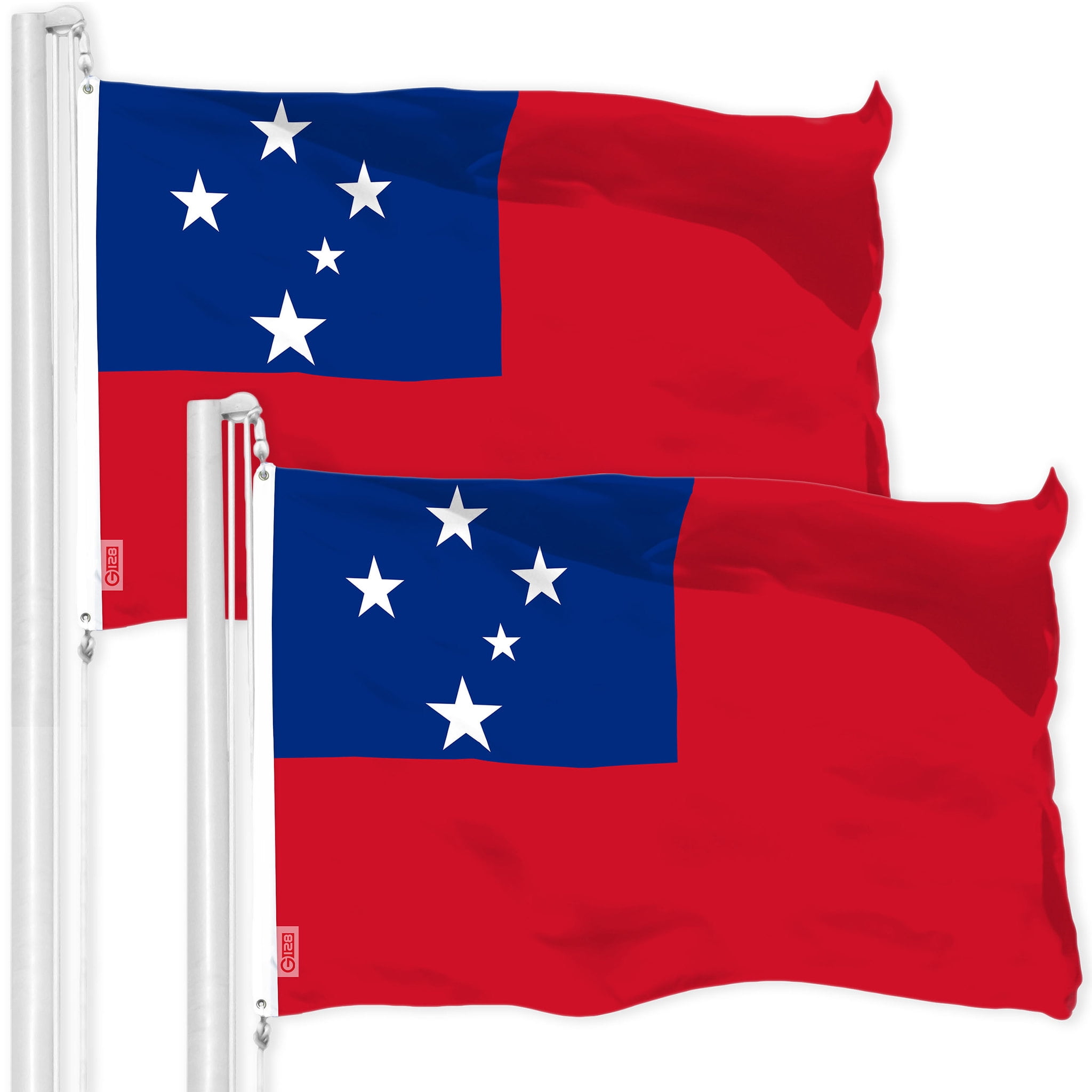G128 2 Pack: Samoa Samoan Flag | 3x5 Ft | LiteWeave Pro Series Printed ...