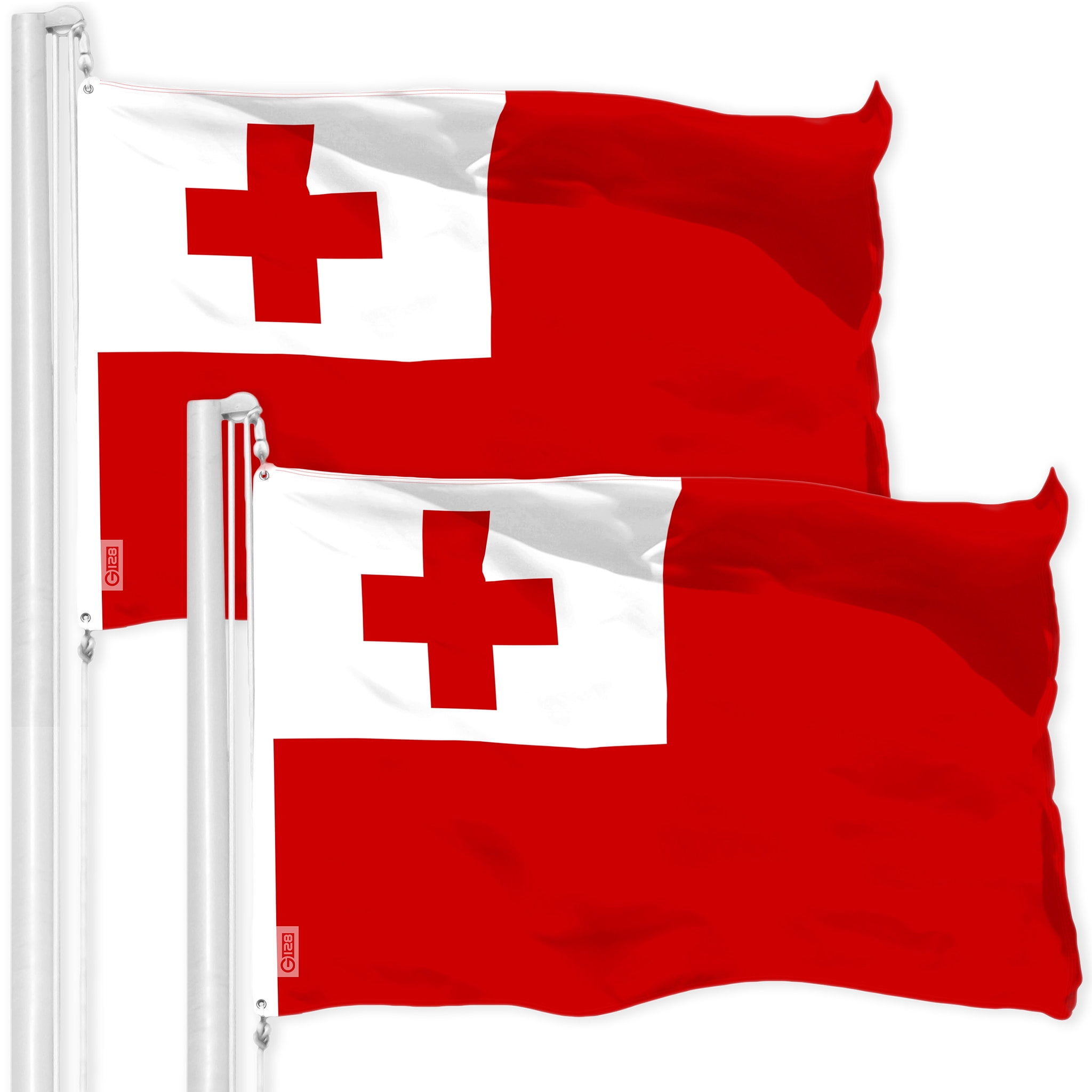 G128 2 Pack: Tonga Tongan Flag | 3x5 Ft | LiteWeave Pro Series Printed ...