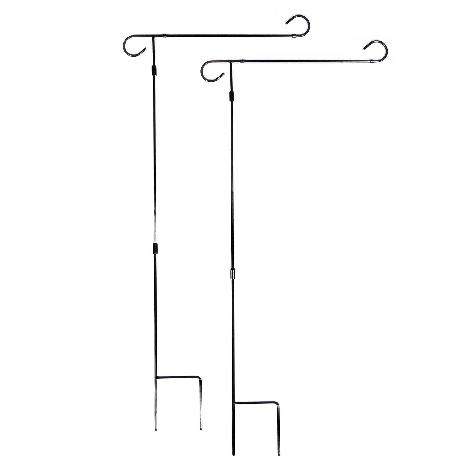 G128 Mini Garden Yard Flag Pole Holder Stakes, 36"x16", 2-Pack ...