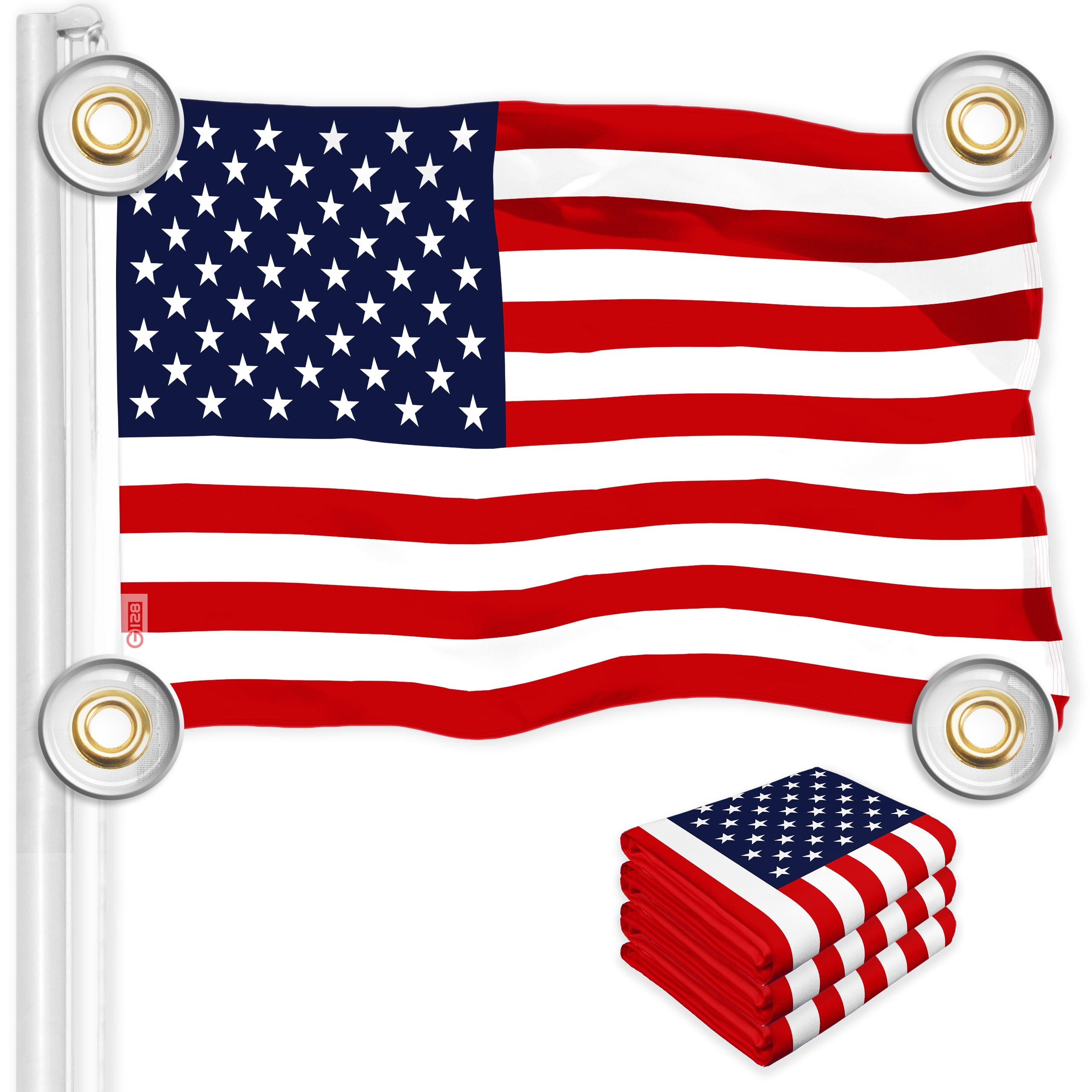 G128 3 Pack: American USA Flag | 3x5 Ft | LiteWeave Pro Series Printed ...
