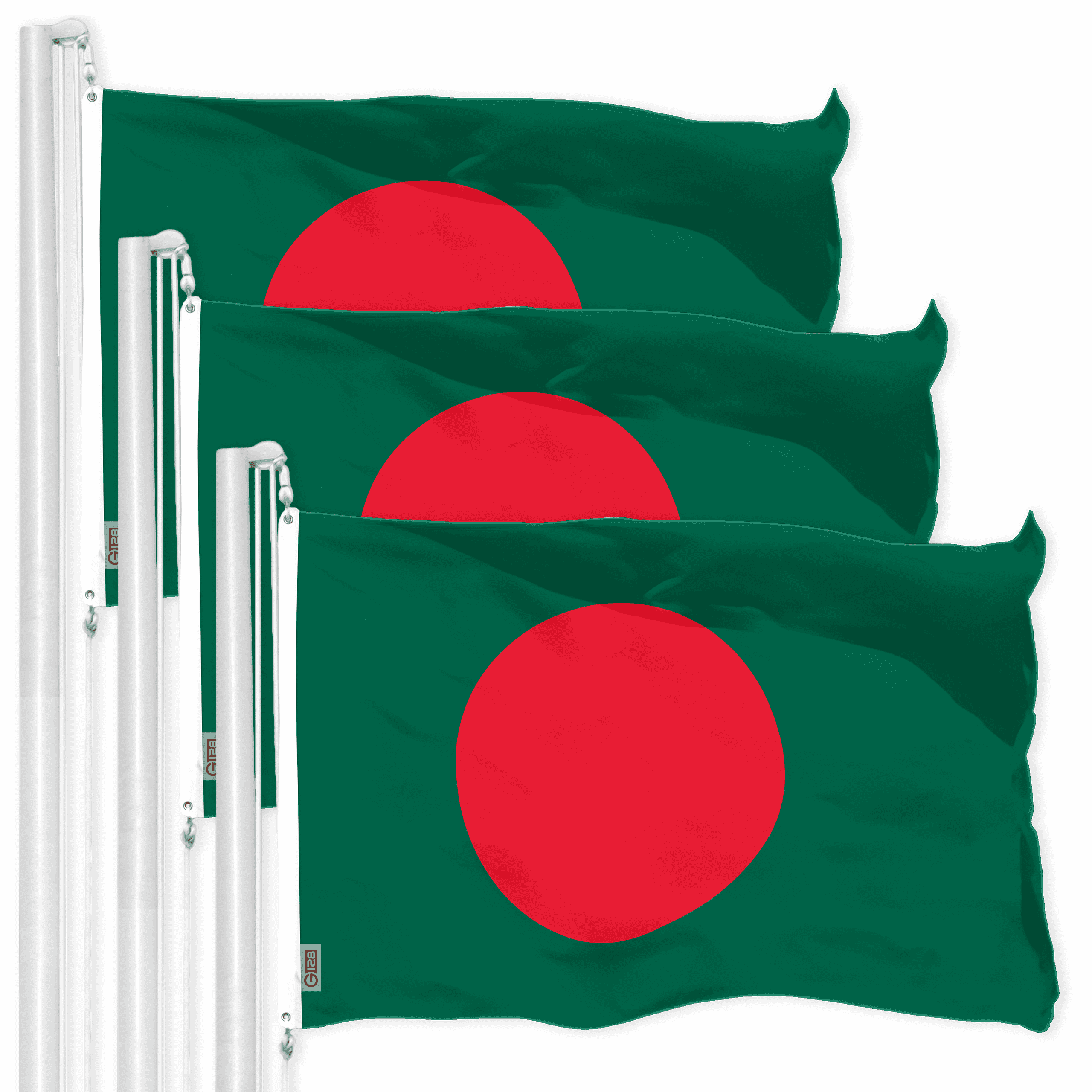 G128 3 Pack: Bangladesh Bangladeshi Flag | 3x5 Ft | LiteWeave Pro ...