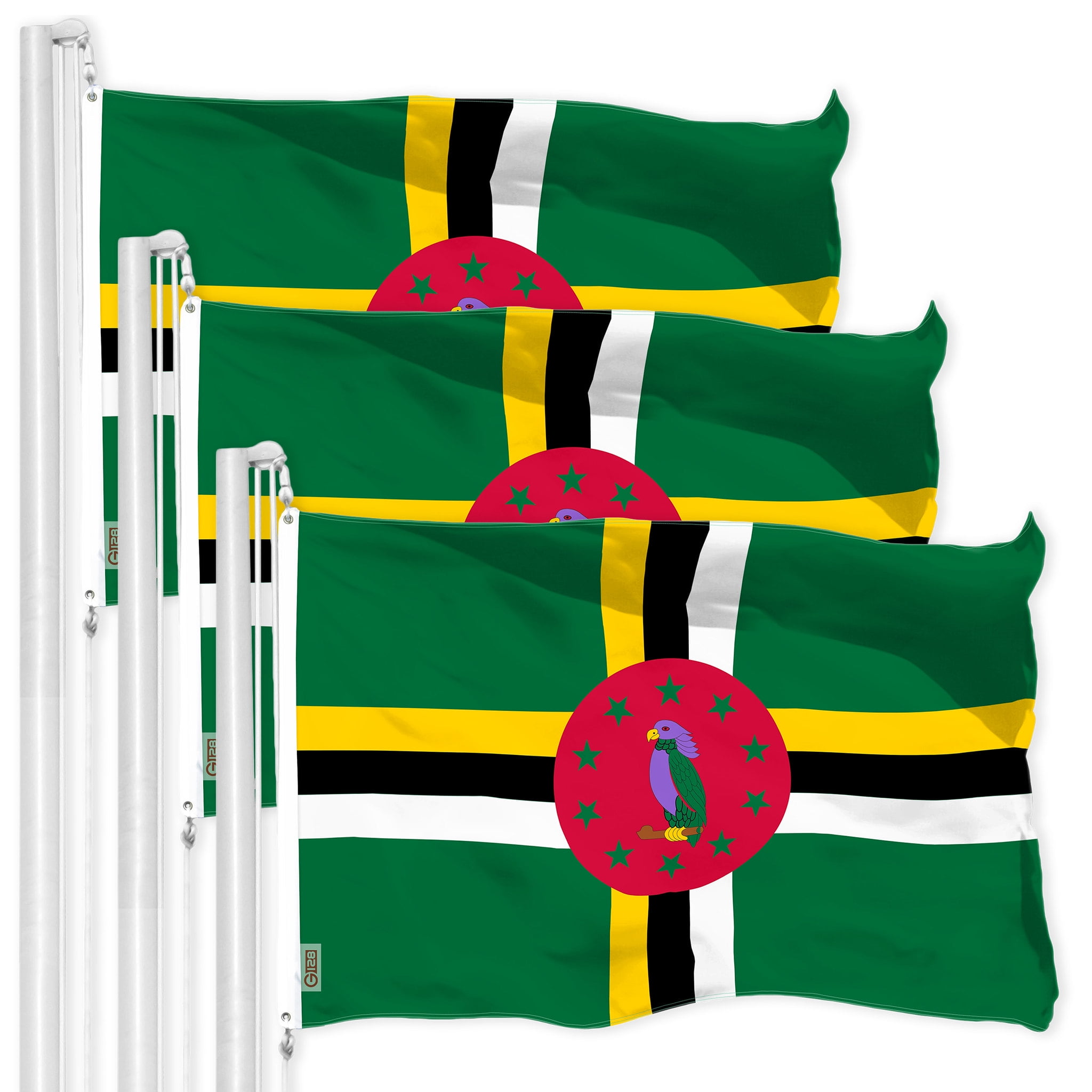 G128 3 Pack: Dominica Dominican Flag | 3x5 Ft | LiteWeave Pro Series ...