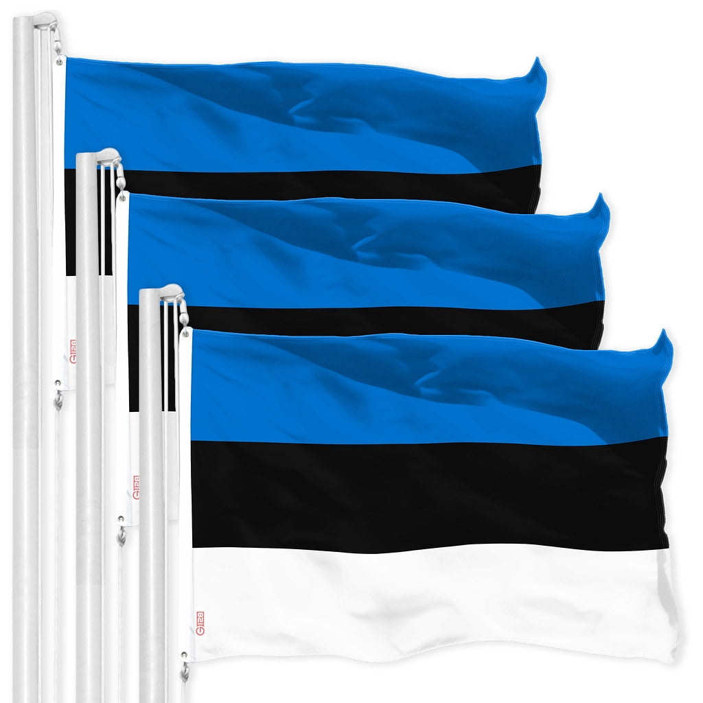 G128 3 Pack: Estonia Estonian Flag | 3x5 Ft | LiteWeave Pro Series ...