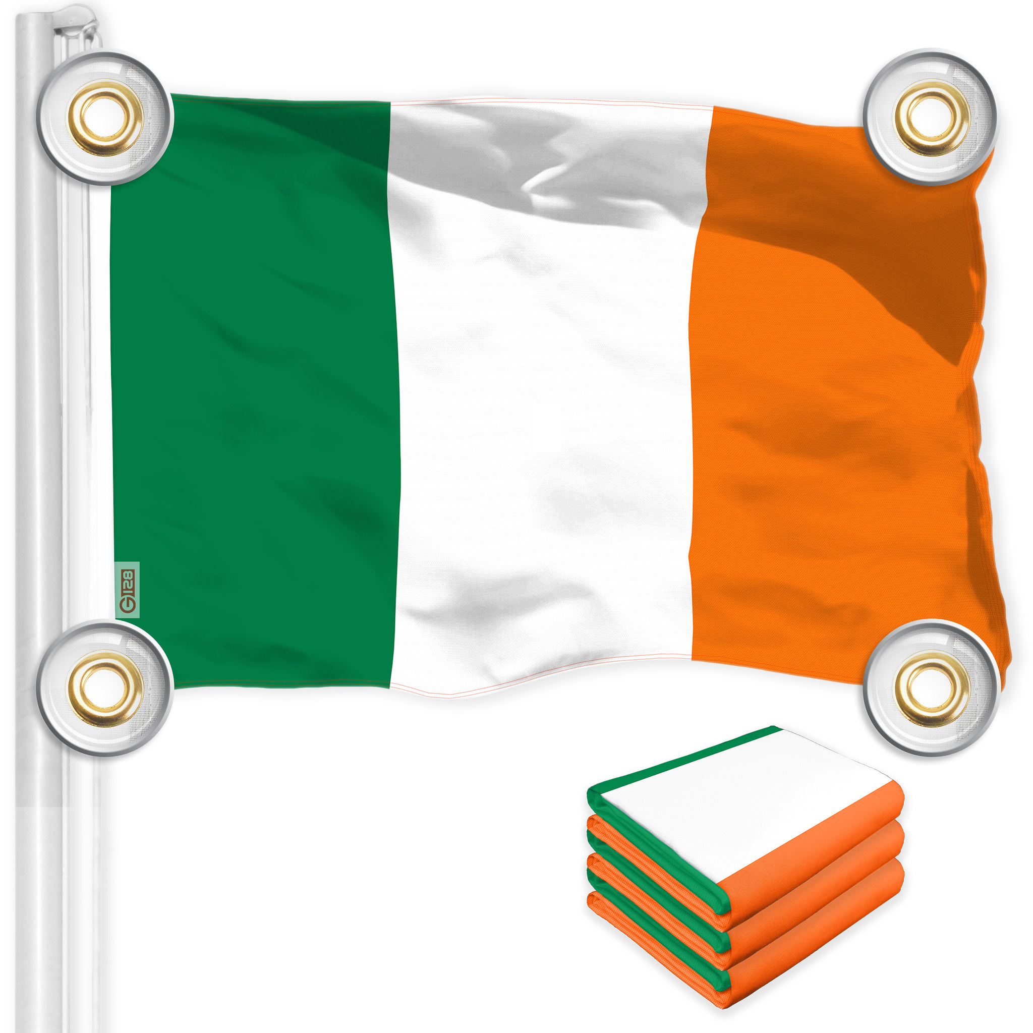 G128 3 Pack: Ireland Irish Flag | 3x5 Ft | LiteWeave Pro Series Printed ...