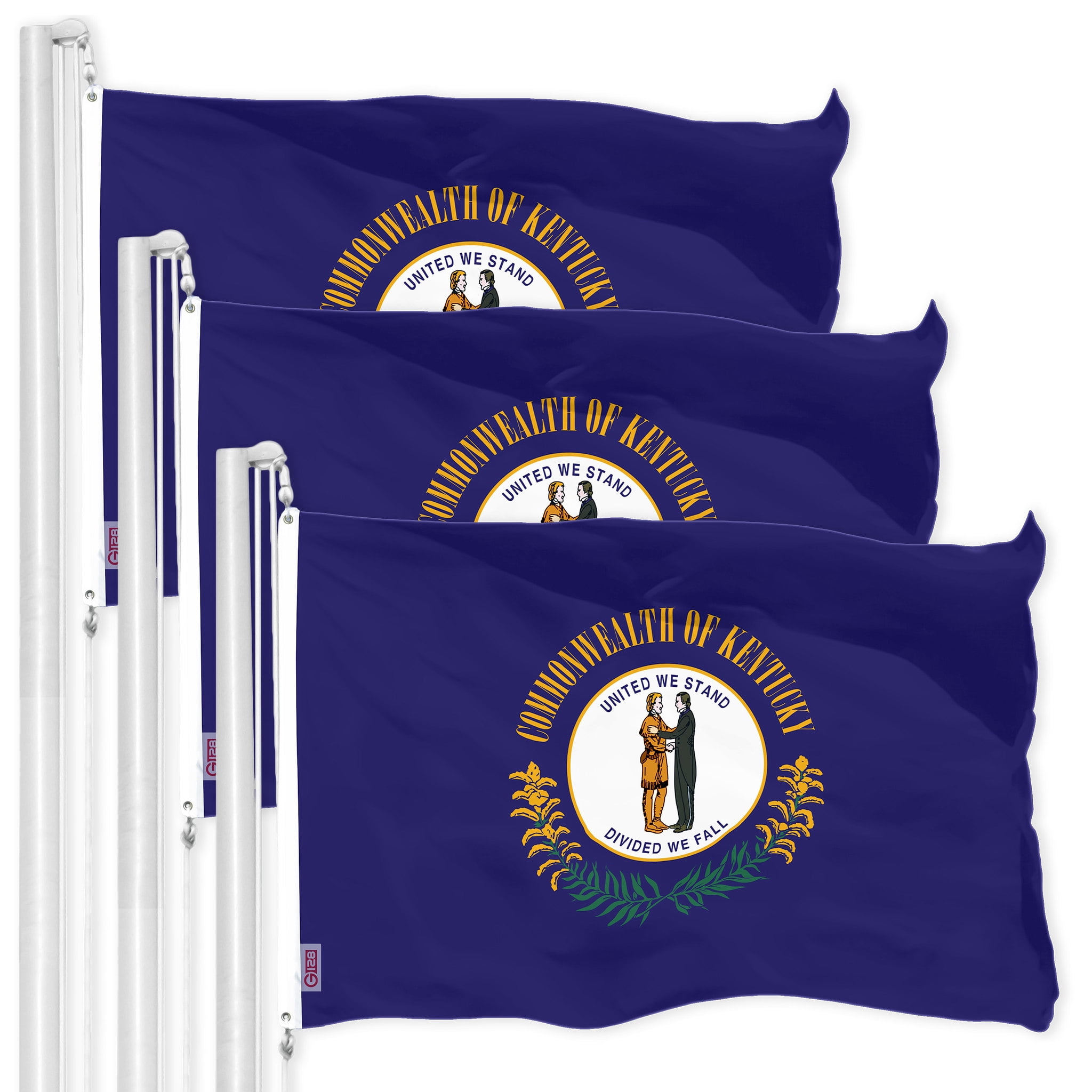 G128 3 Pack: Kentucky KY State Flag | 3x5 Ft | LiteWeave Pro Series ...
