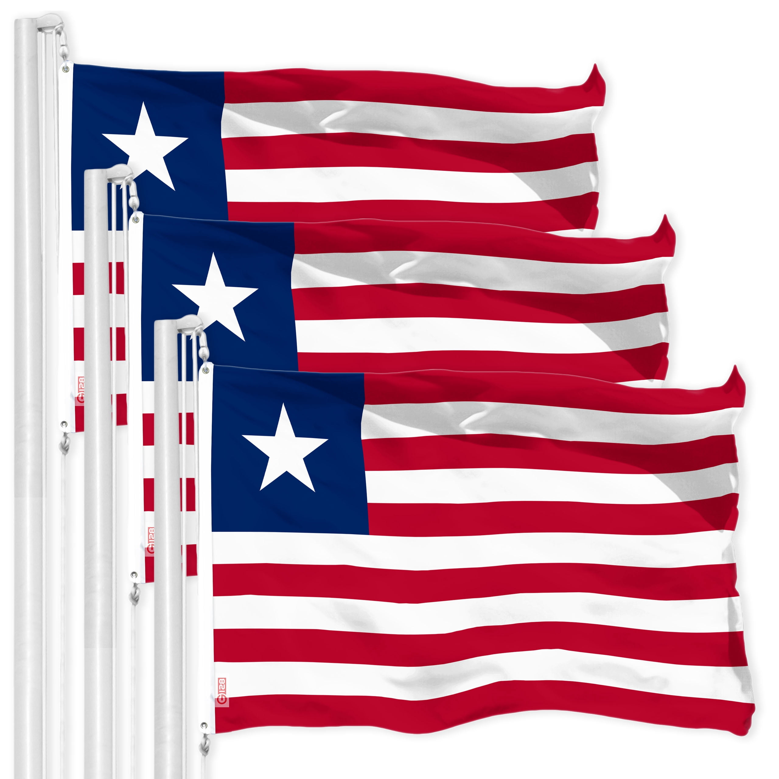 G128 3 Pack: Liberia Liberian Flag | 3x5 Ft | LiteWeave Pro Series ...
