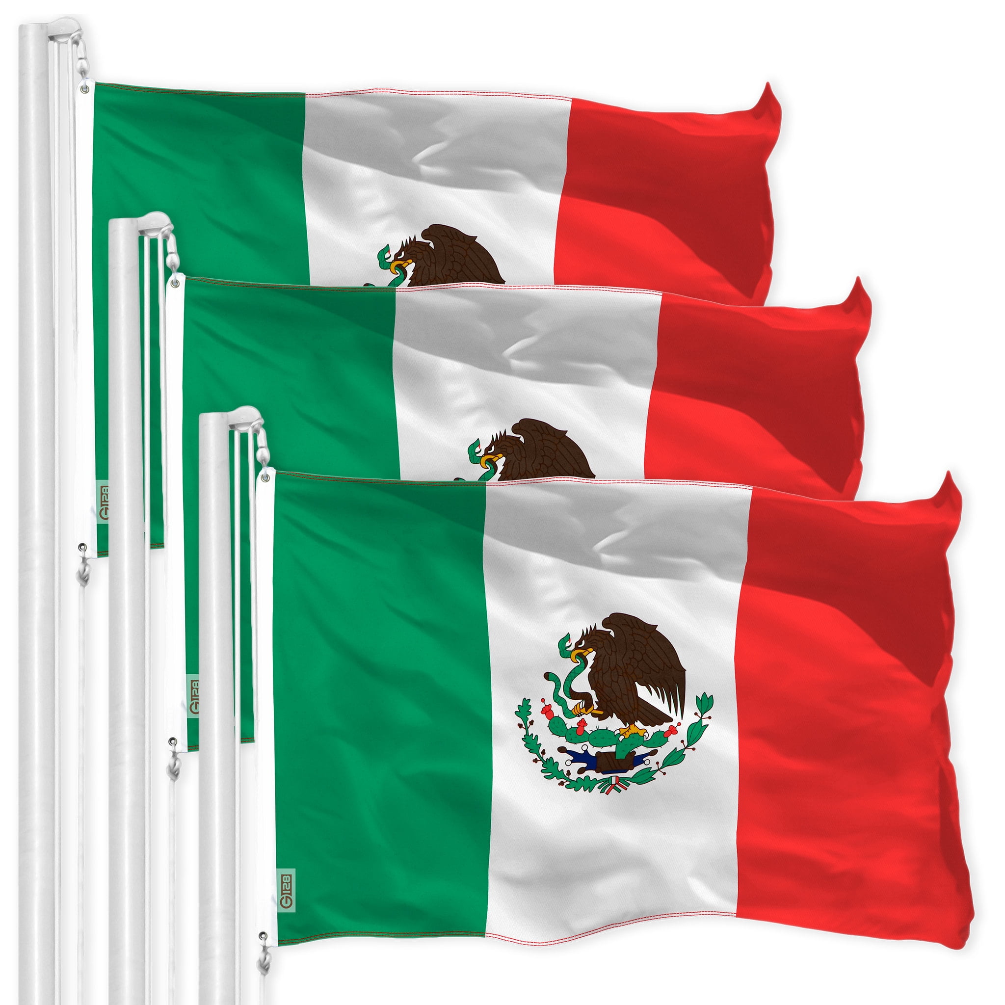 G128 3 Pack: Mexico Mexican Flag | 2x3 Ft | LiteWeave Pro Series ...