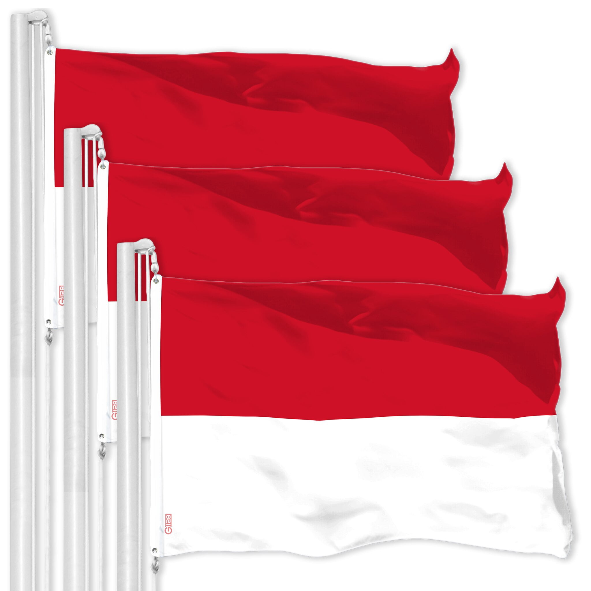 G128 3 Pack: Monaco Monégasque Flag | 3x5 Ft | LiteWeave Pro Series ...