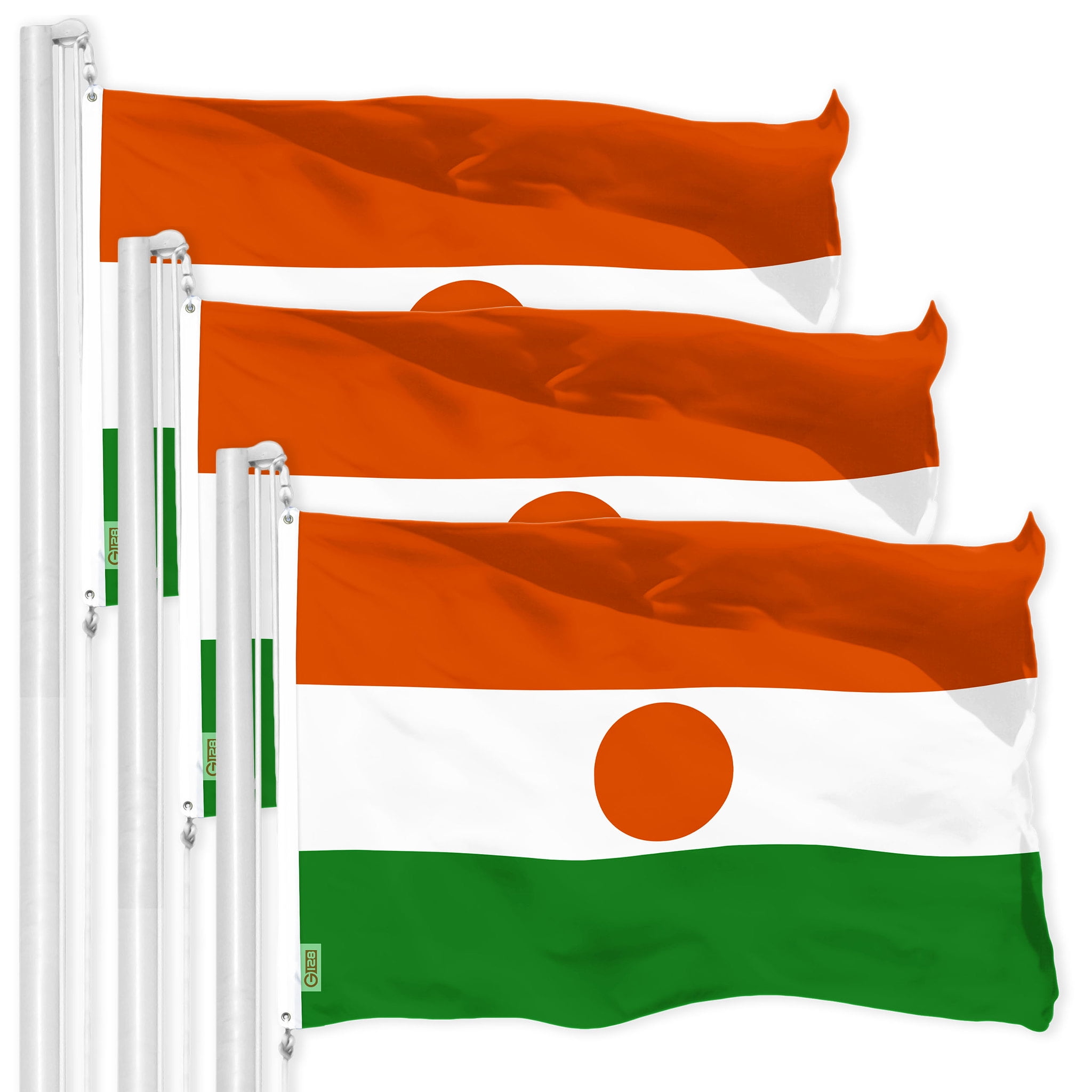 G128 3 Pack: Niger Nigerien Flag | 3x5 Ft | LiteWeave Pro Series ...