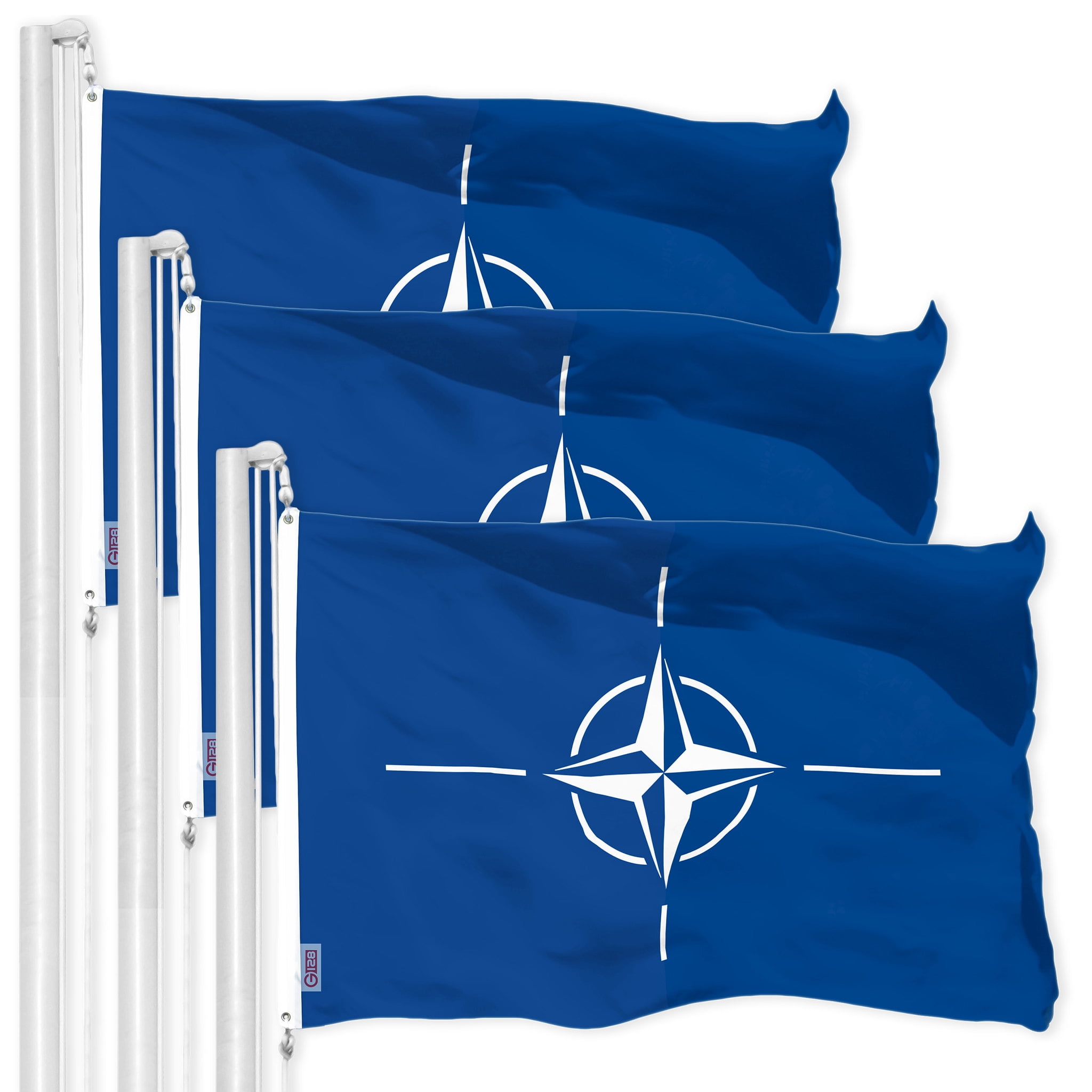 G128 3 Pack: North Atlantic Treaty Org NATO Flag | 3x5 Ft | LiteWeave ...