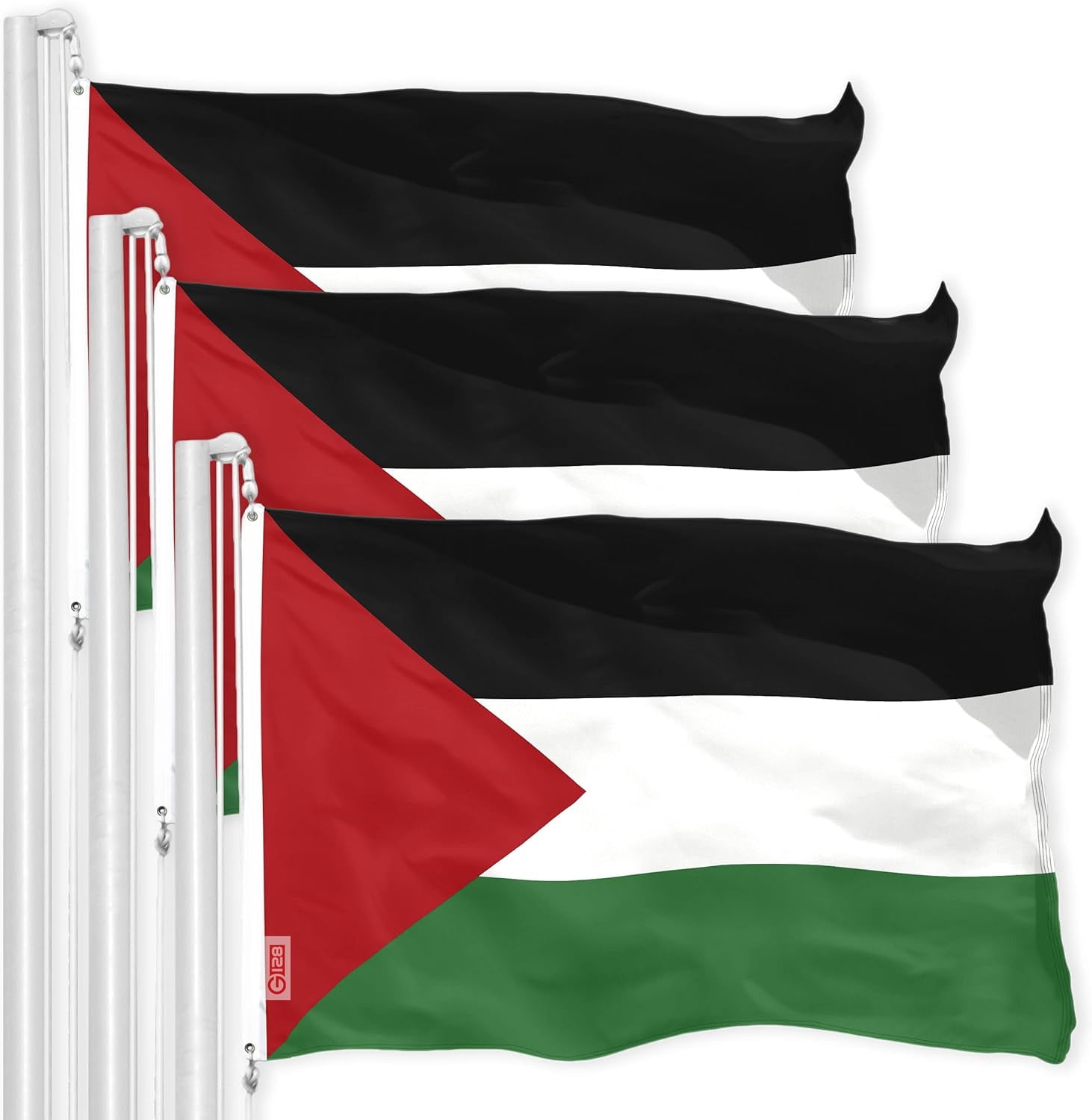 G128 3 Pack: Palestine Palestinian Flag | 3x5 Ft | LiteWeave Pro Series ...