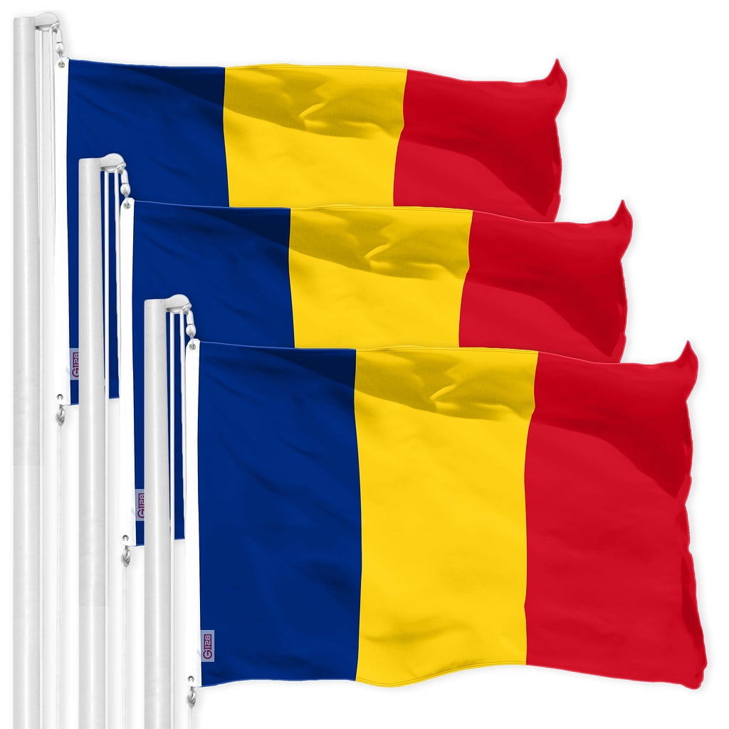 G128 3 Pack: Romania Romanian Flag | 3x5 Ft | LiteWeave Pro Series ...