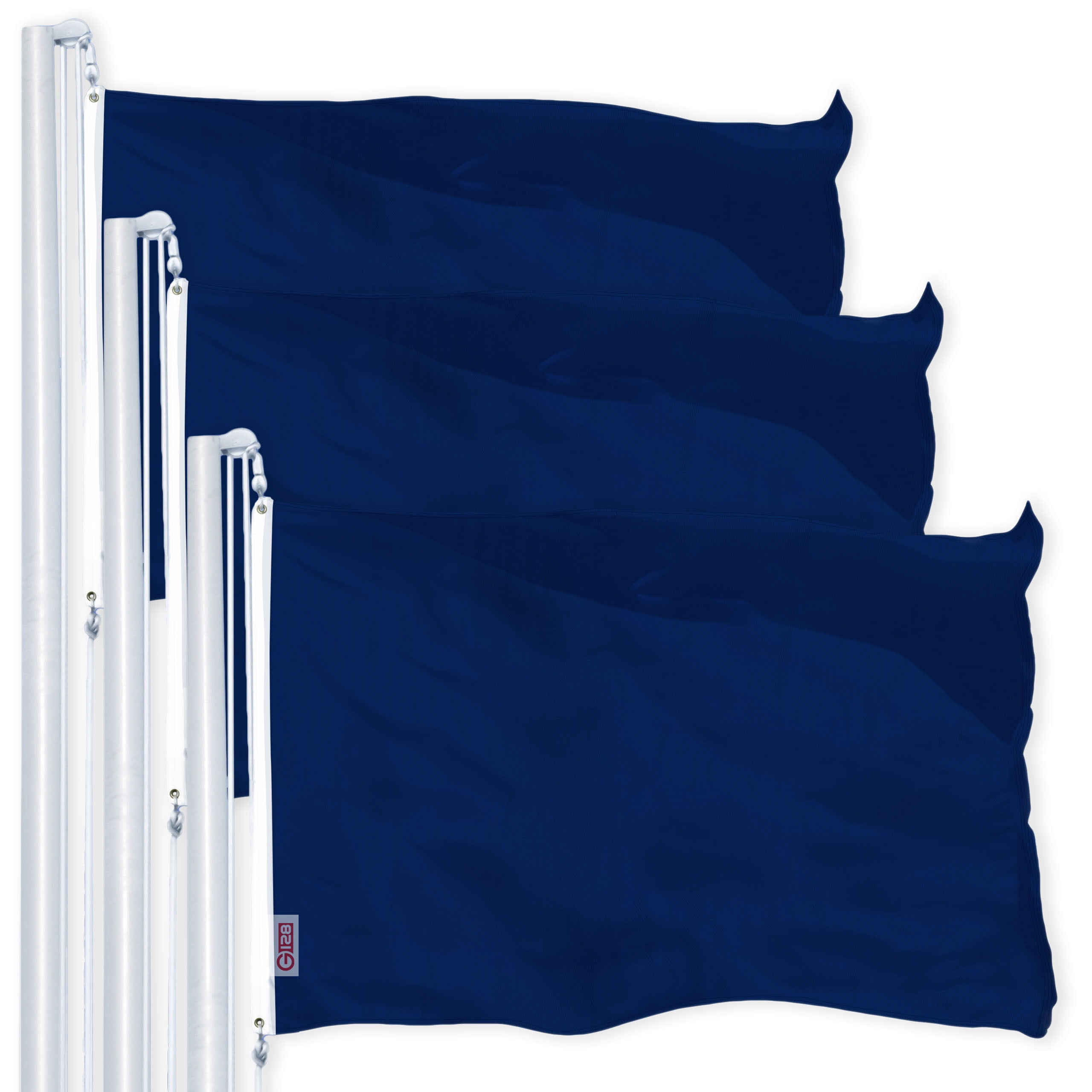 G128 3 Pack: Solid Blue Color Flag | 4x6 Ft | LiteWeave Pro Series ...