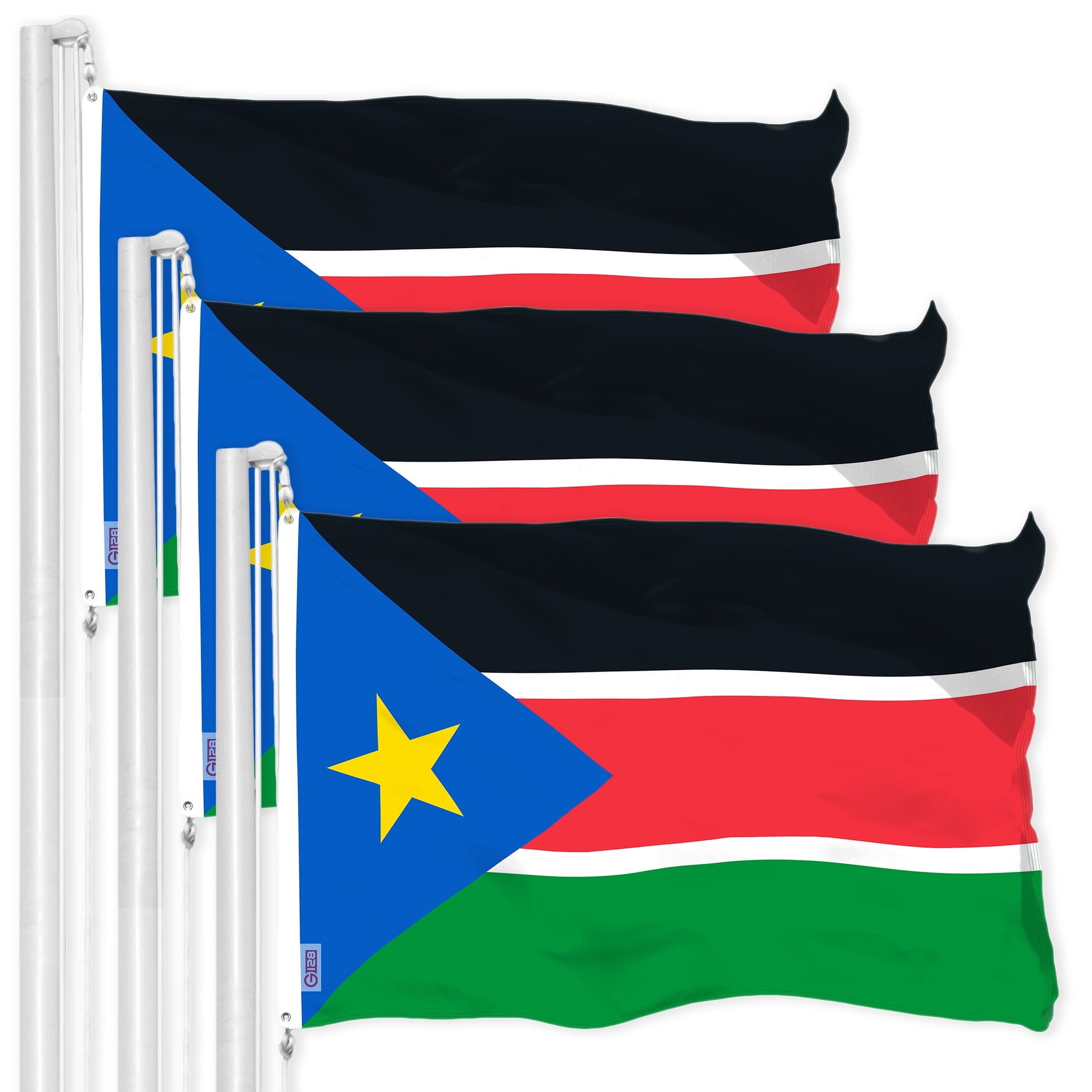G128 3 Pack: South Sudan South Sudanese Flag | 3x5 Ft | LiteWeave Pro ...