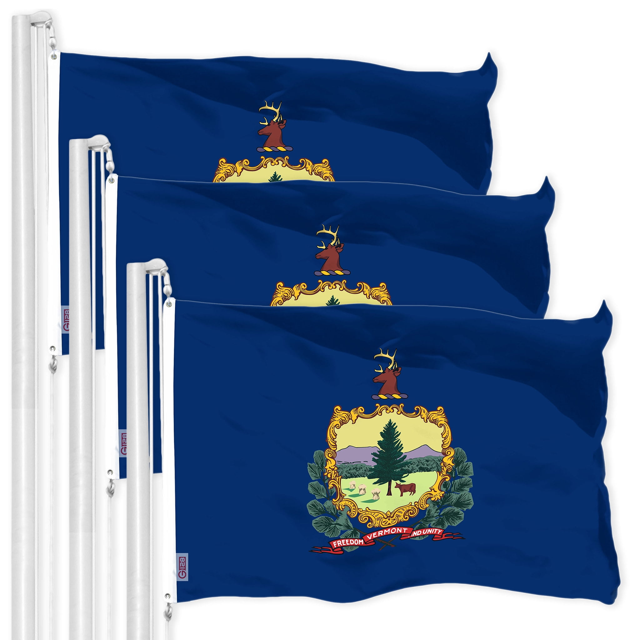 G128 3 Pack: Vermont VT State Flag | 3x5 Ft | LiteWeave Pro Series ...
