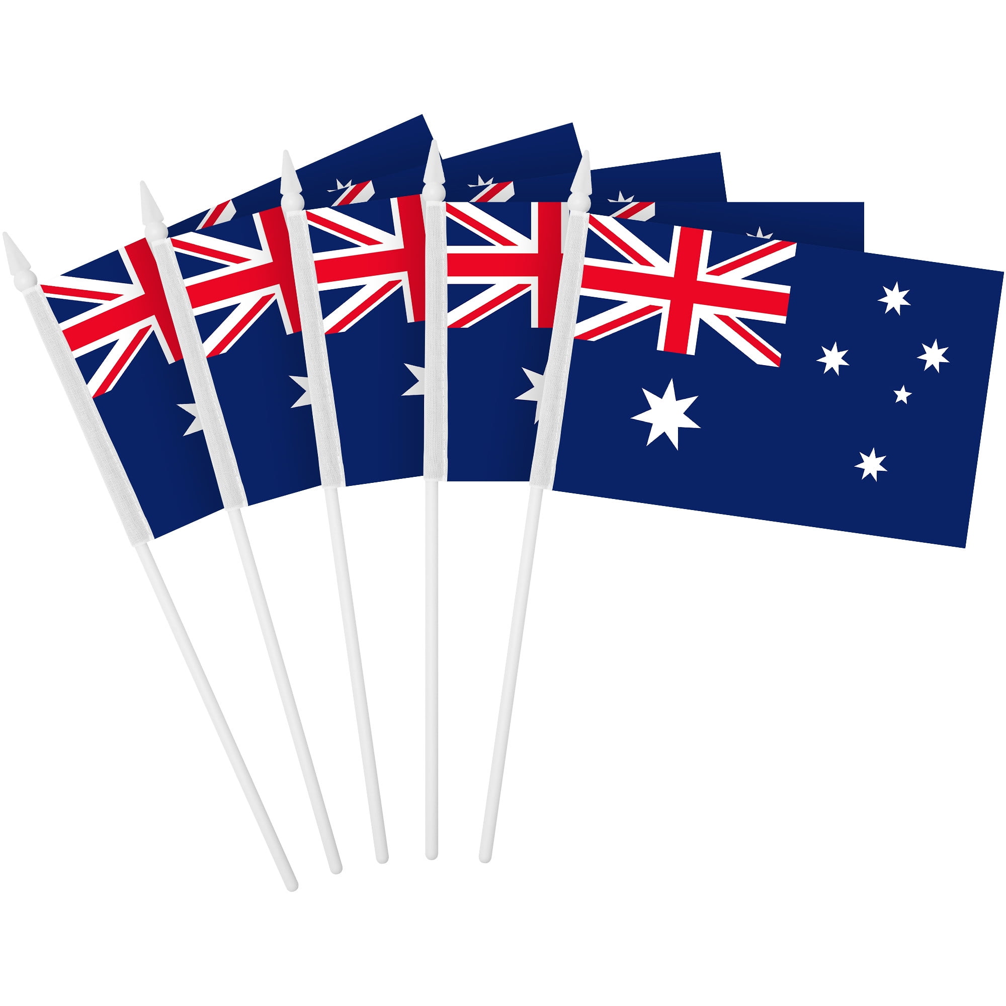 G128 30 Pack Handheld Australia Australian Stick Flags | 4x6 In ...