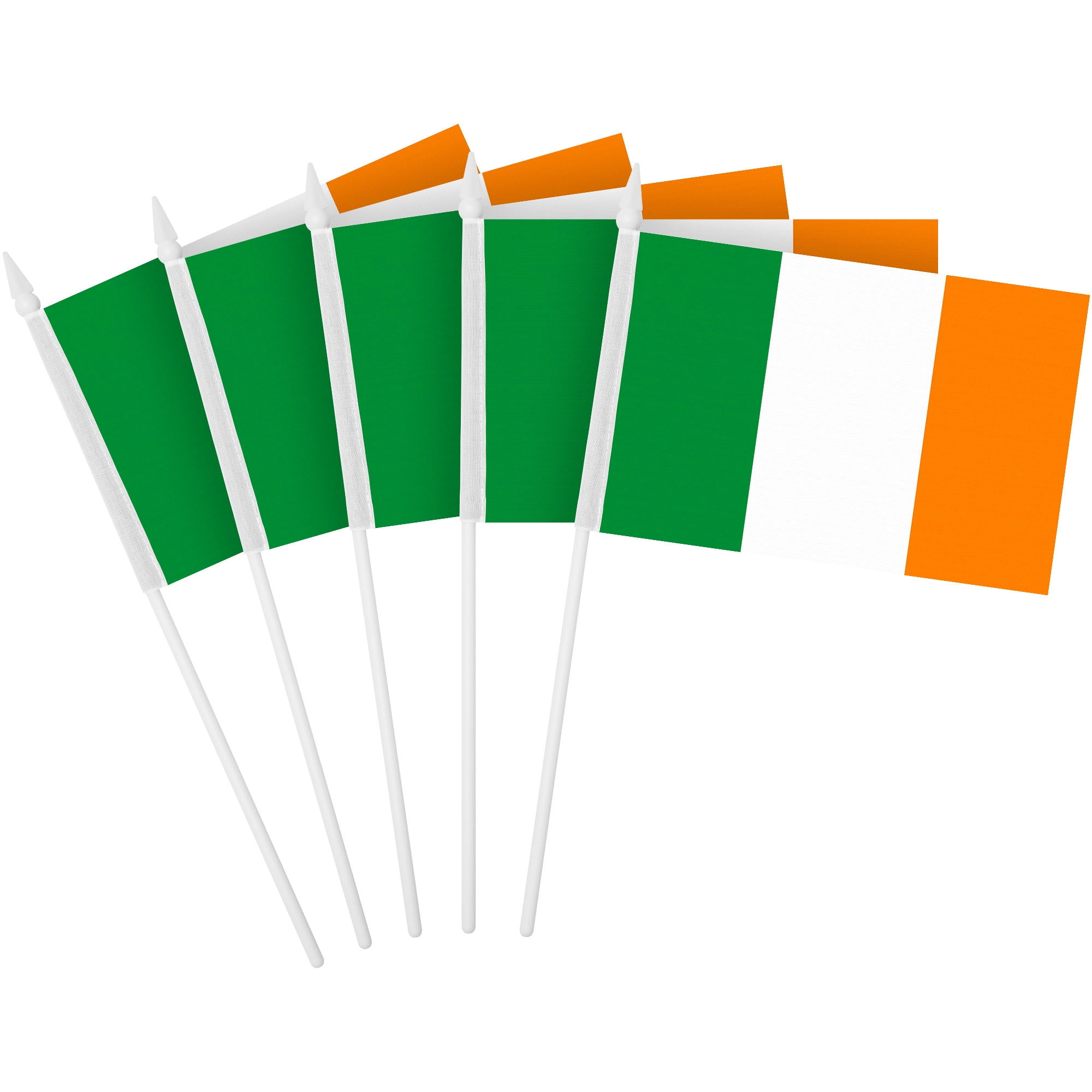 G128 30 Pack Handheld Ireland Irish Stick Flags | 4x6 In | Printed 150D ...